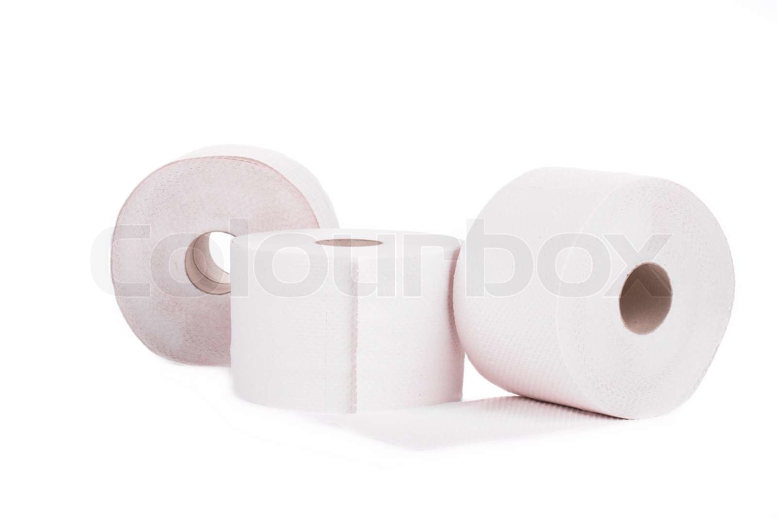 einfache WC-Papierrollen. | Stock Bild | Colourbox
