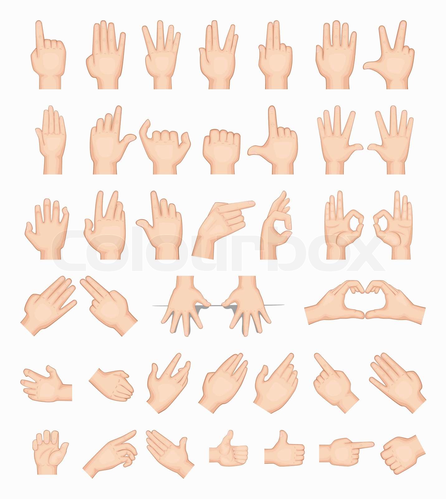 Collage of hands | Stock vector | Colourbox