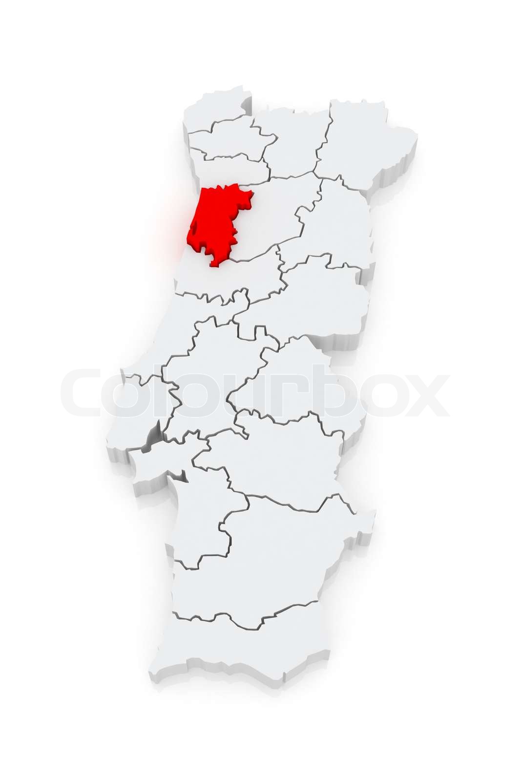 Map of Aveiro. Portugal. | Stock image | Colourbox