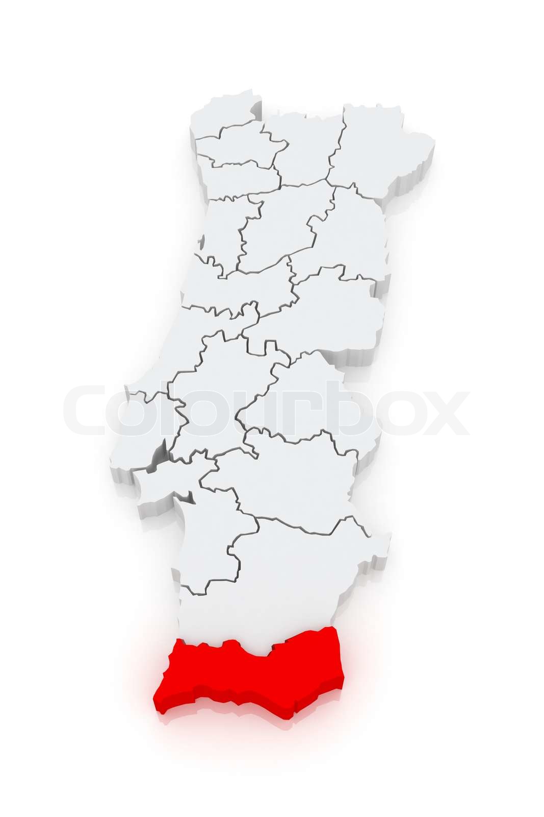 Map of Faro. Portugal. | Stock image | Colourbox