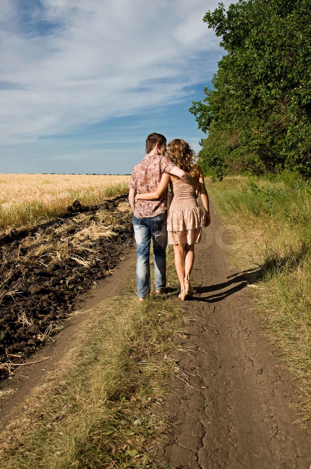couple walking on nature | Stock image | Colourbox