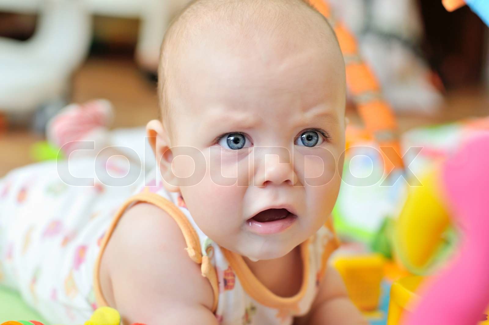 sad baby | Stock image | Colourbox