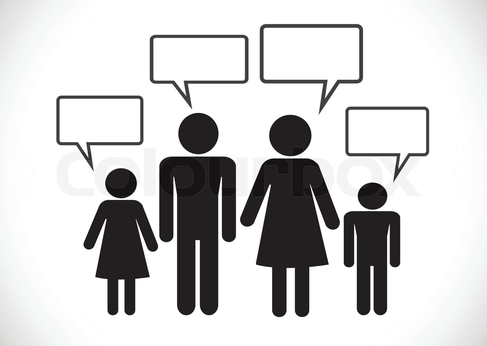 Man People Thinking Talking Conversation Icon Symbol Sign Pictogram ...