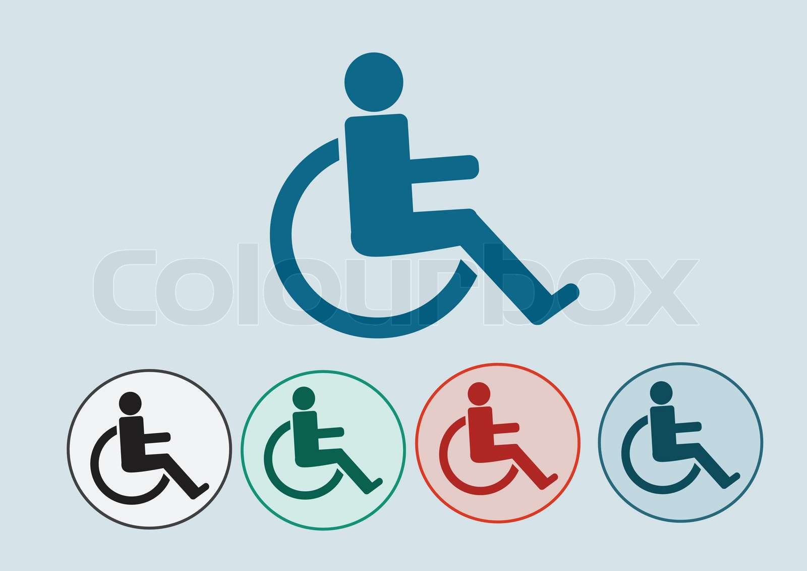 Wheelchair Handicap Icon design | Stock vector | Colourbox