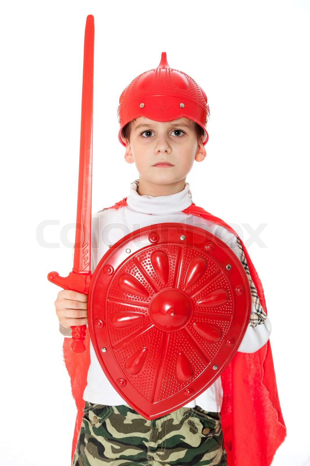 Young Boy Dressed Like a knight | Stock image | Colourbox