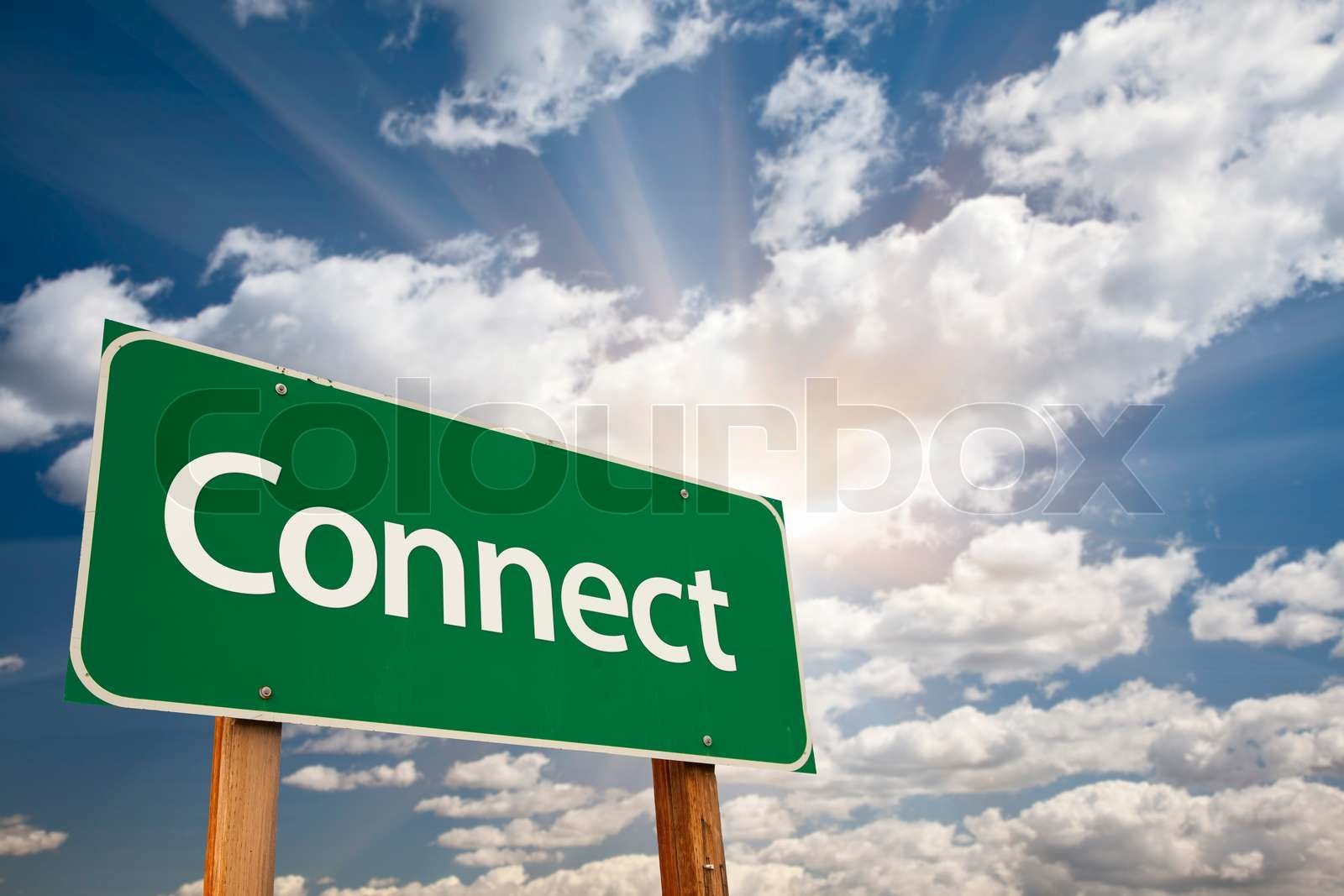 Connect Green Road Sign | Stock image | Colourbox