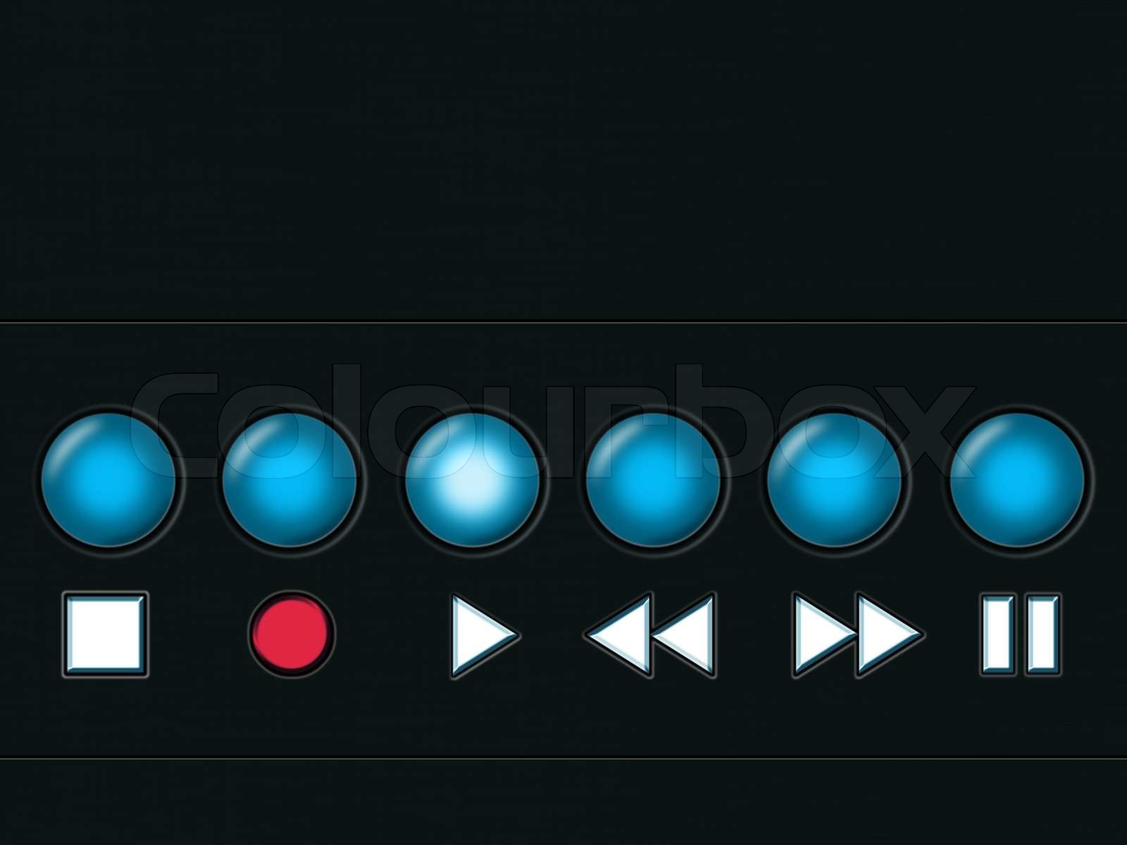 Media buttons | Stock image | Colourbox