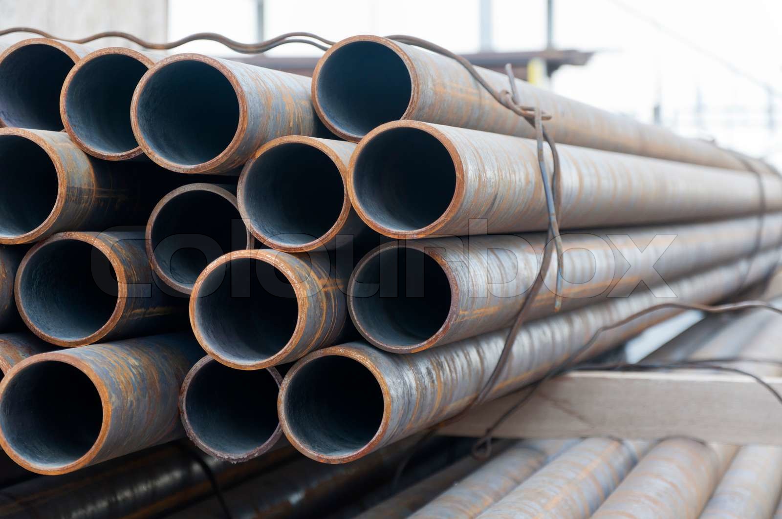 Industrial pipes on warehouse | Stock image | Colourbox