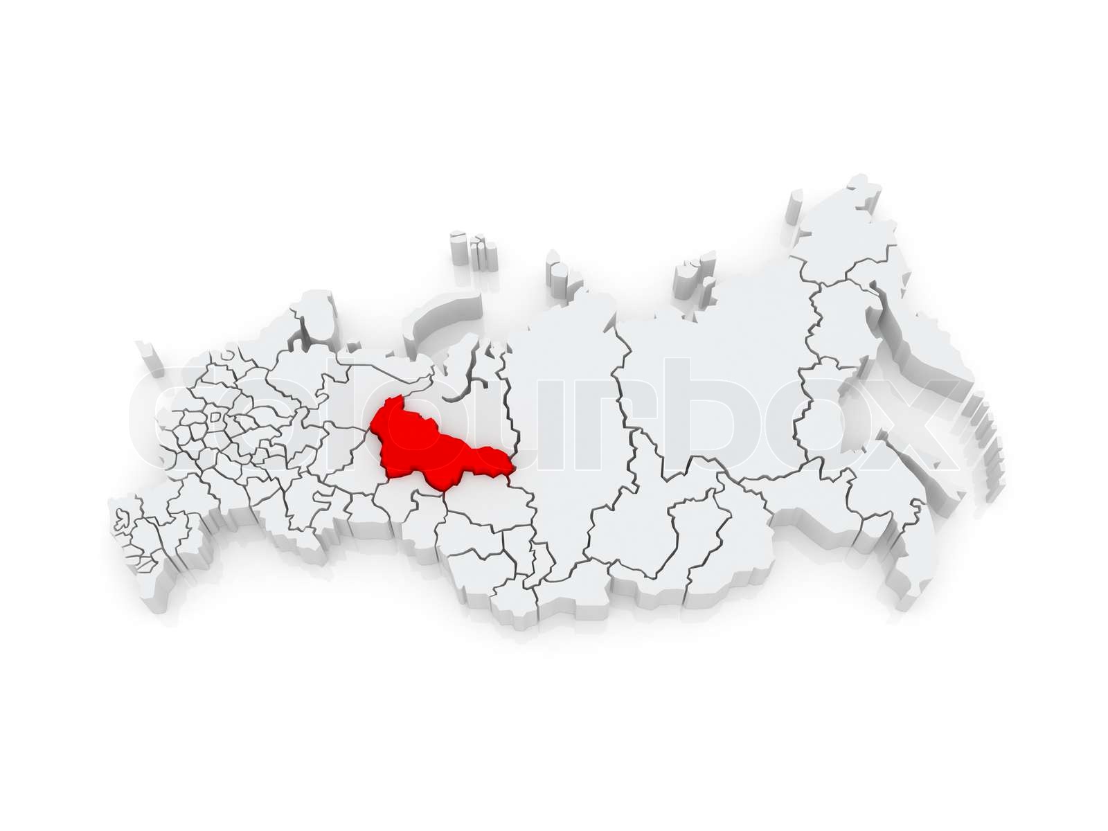 Map of the Russian Federation. Khanty-Mansi Autonomous Okrug - Yugra ...