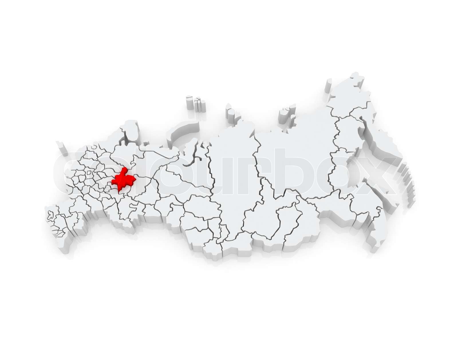 Map of the Russian Federation. Kirov region. | Stock image | Colourbox