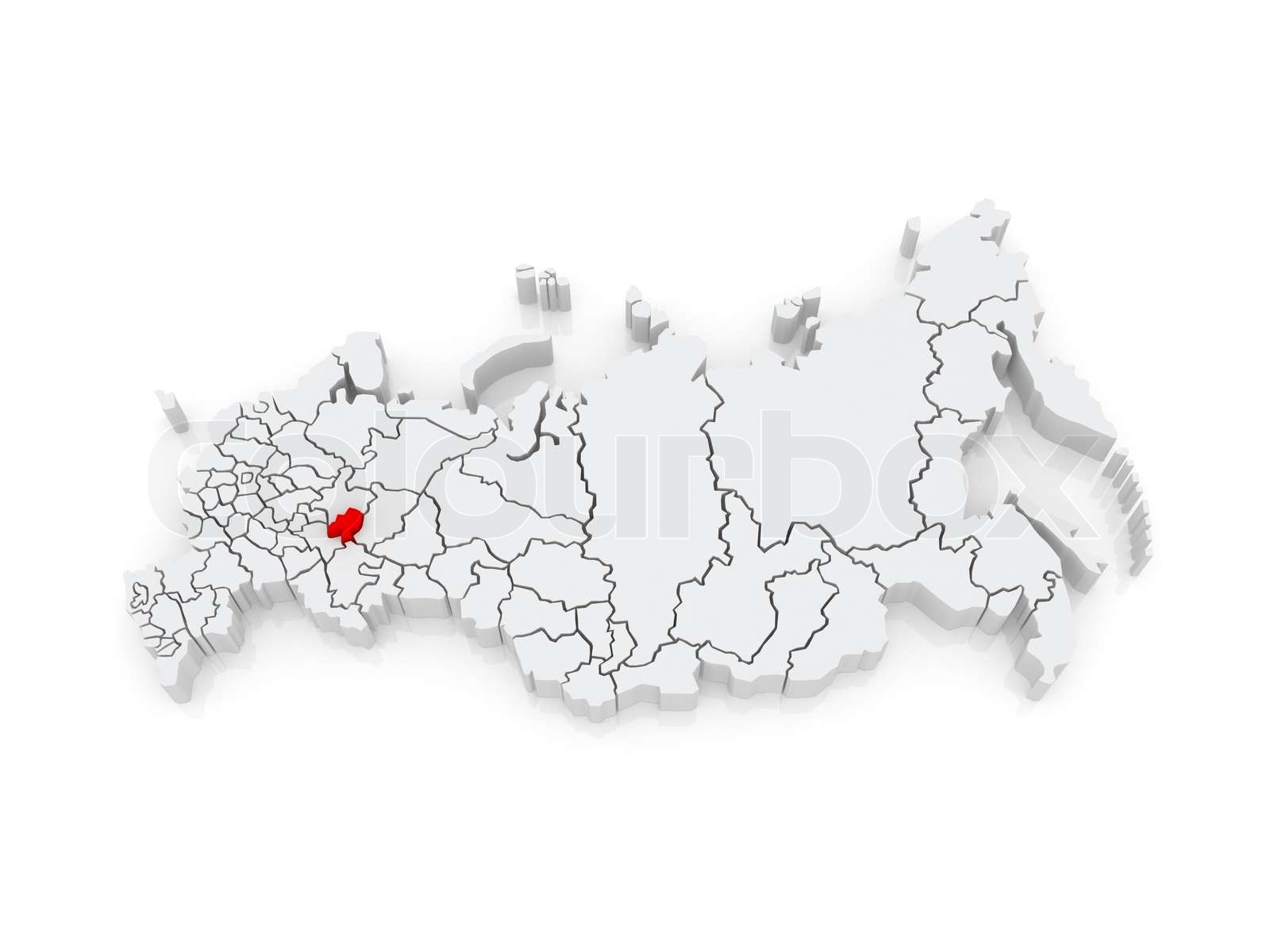 Map of the Russian Federation. Republic of Udmurtia. | Stock image ...