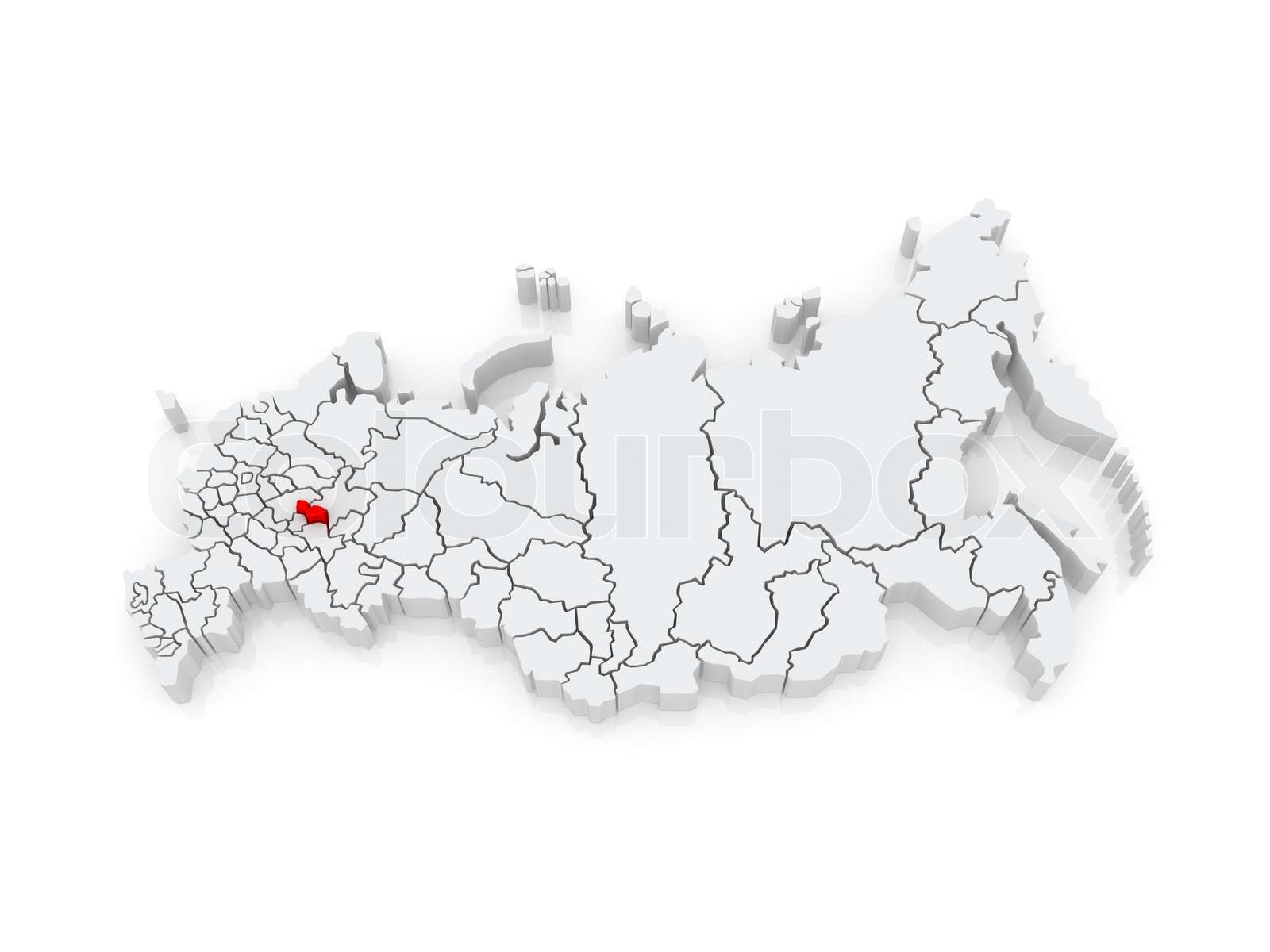 Map of the Russian Federation. Republic of Mari El. | Stock image ...