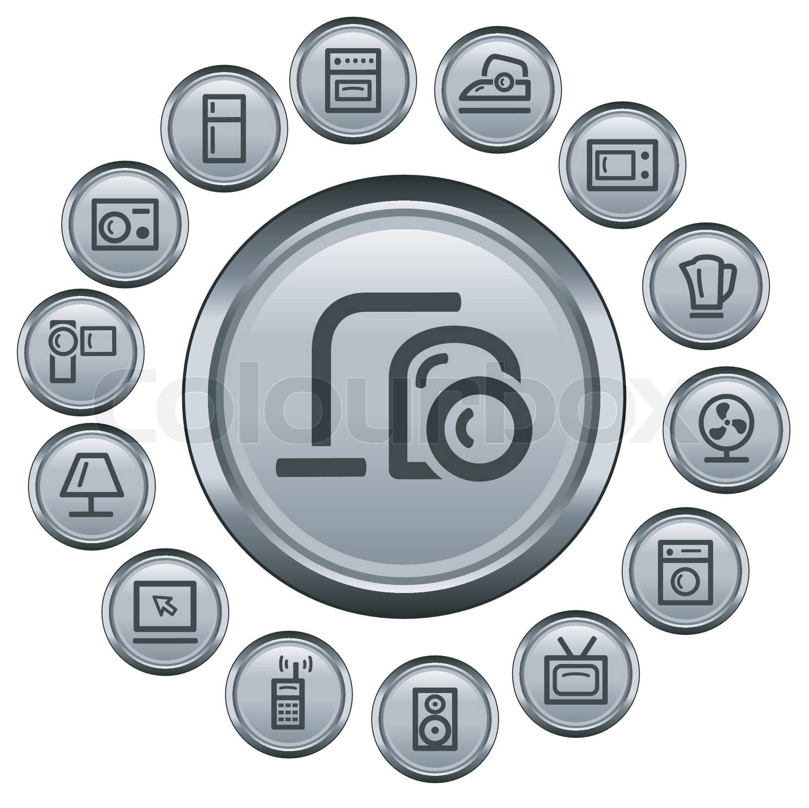 Home electronics buttons | Stock vector | Colourbox