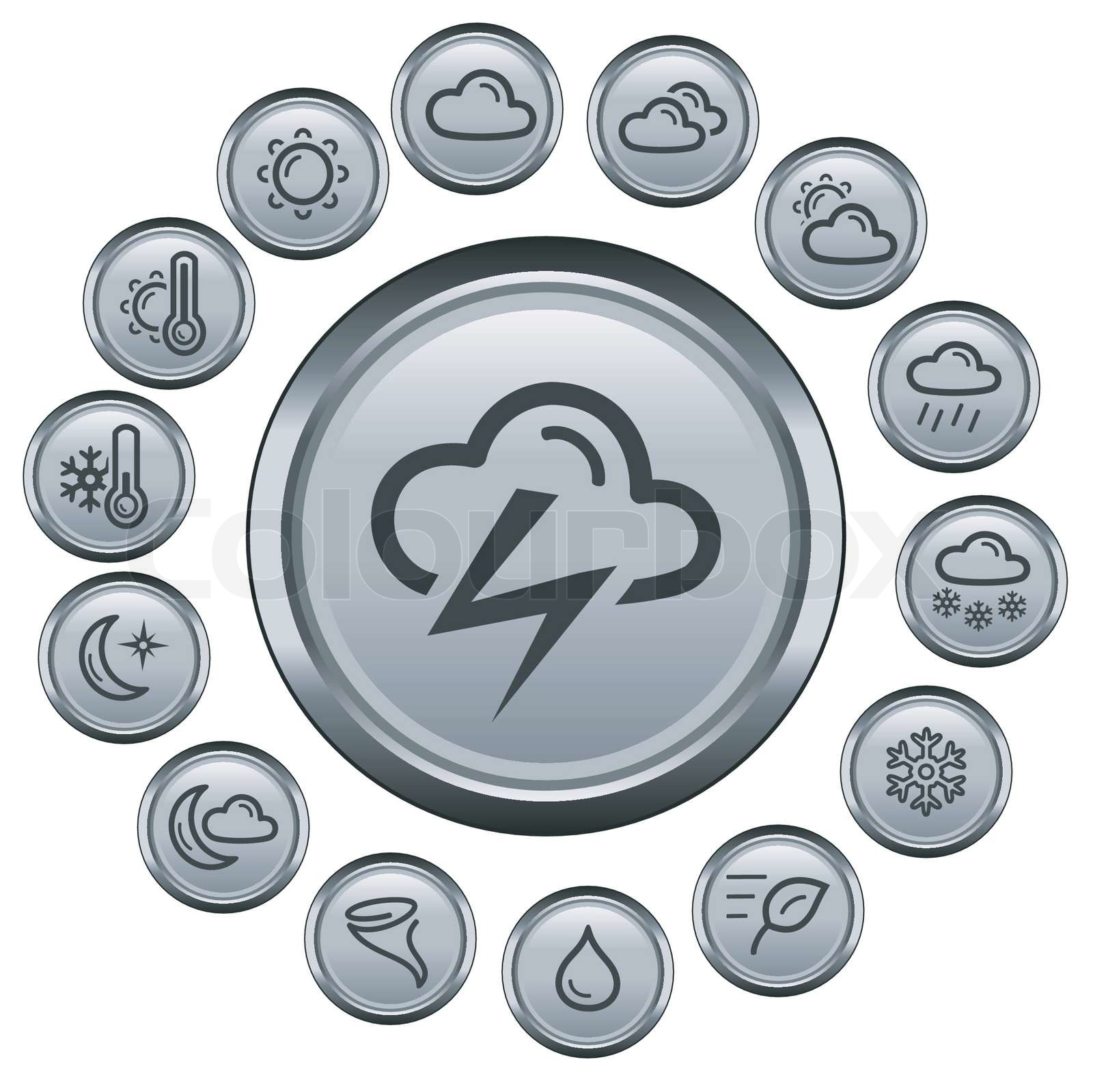 Weather buttons | Stock vector | Colourbox