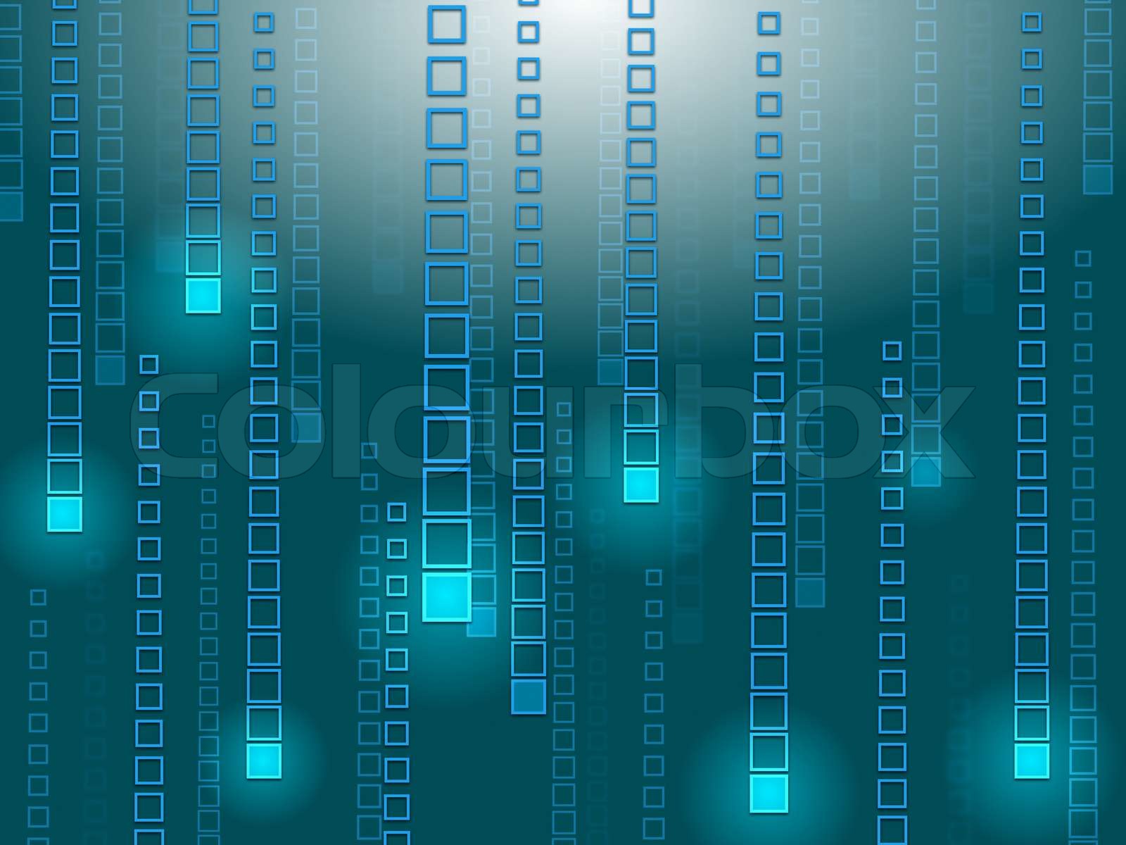 Background Glow Shows Light Burst And Data | Stock image | Colourbox