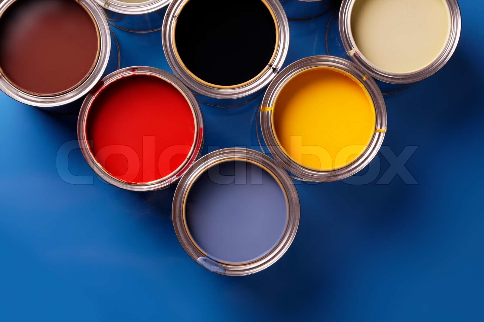 Paint cans | Stock image | Colourbox