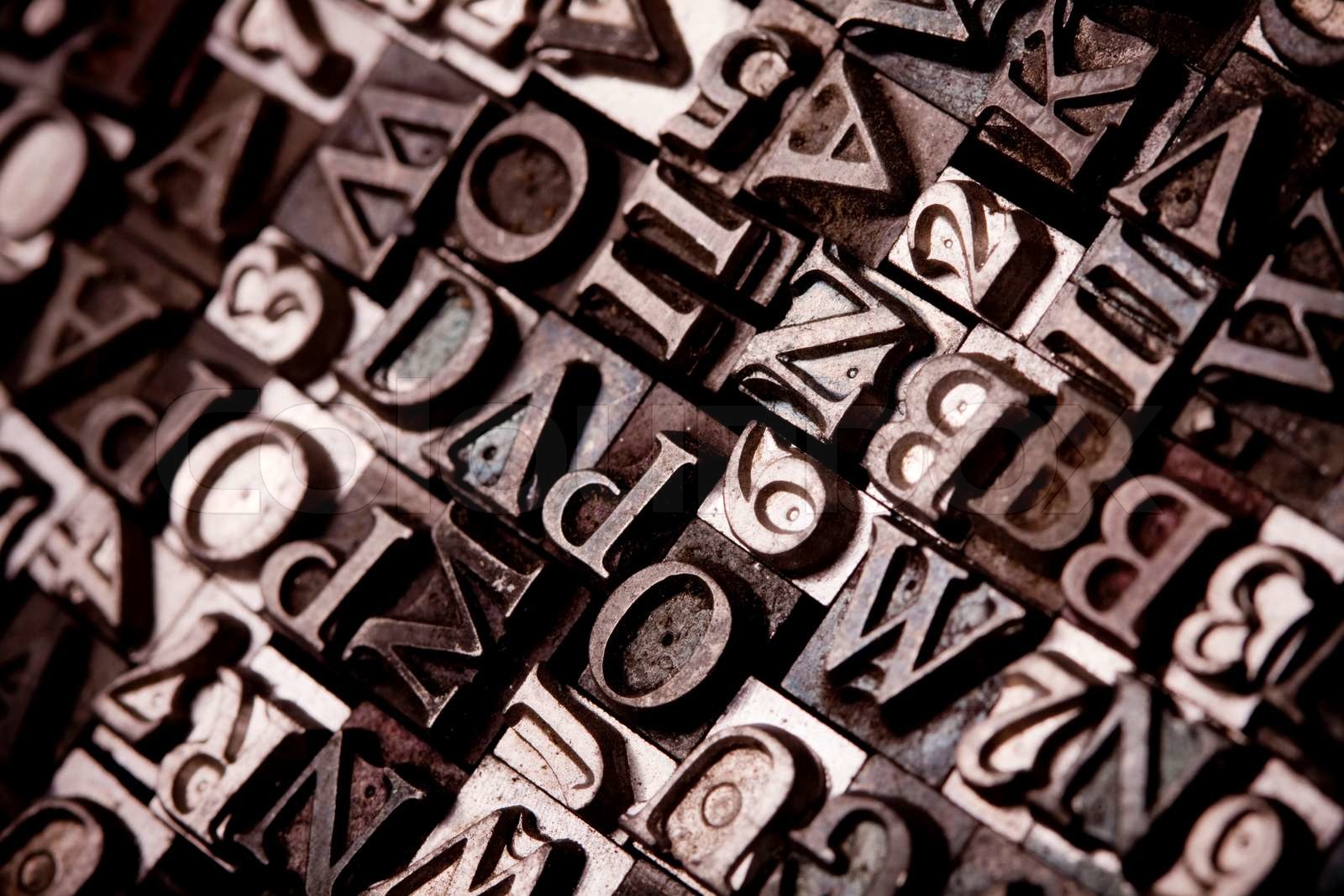 Fonts Symbols Stock Image Colourbox