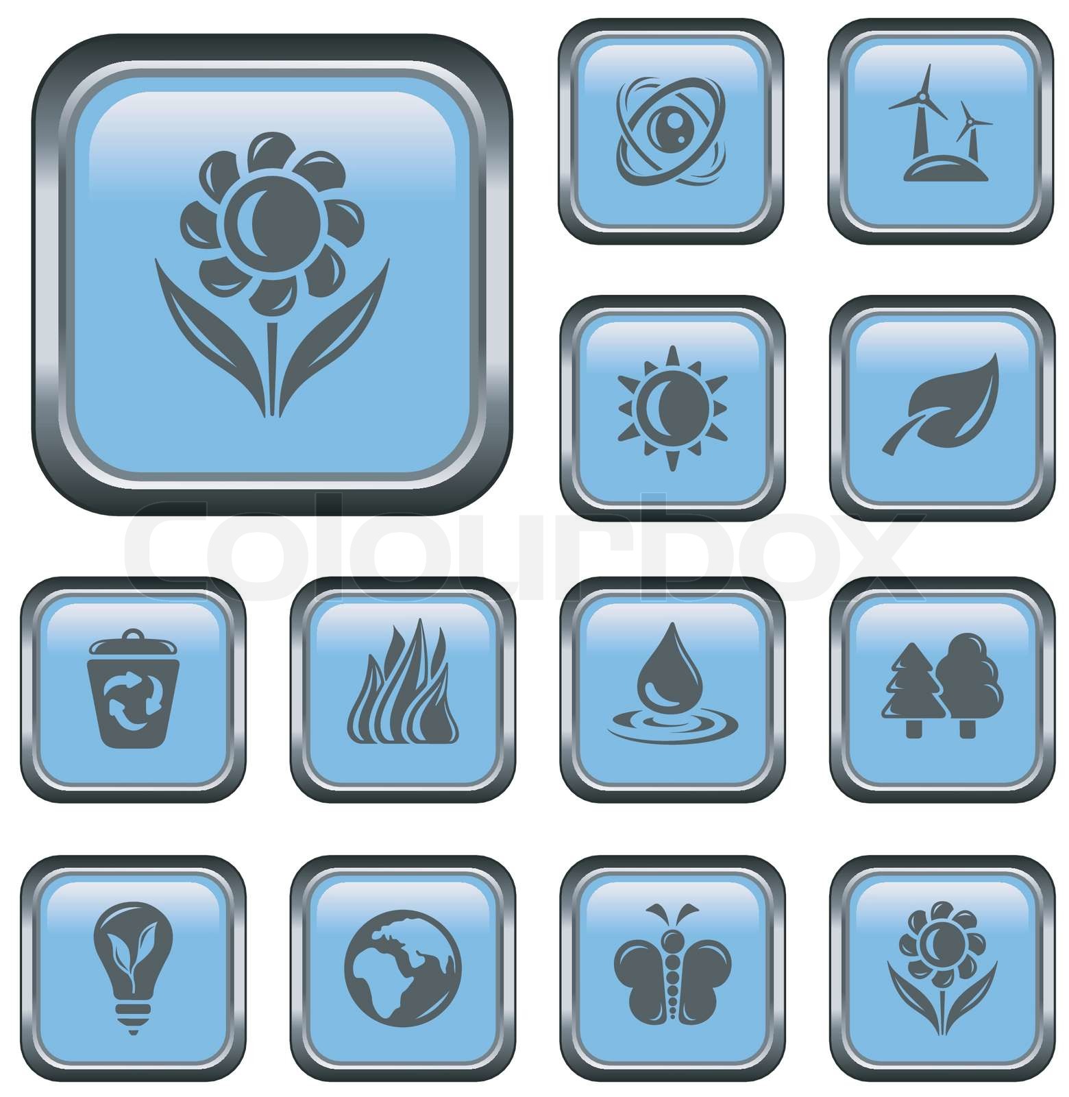 Environment buttons | Stock vector | Colourbox