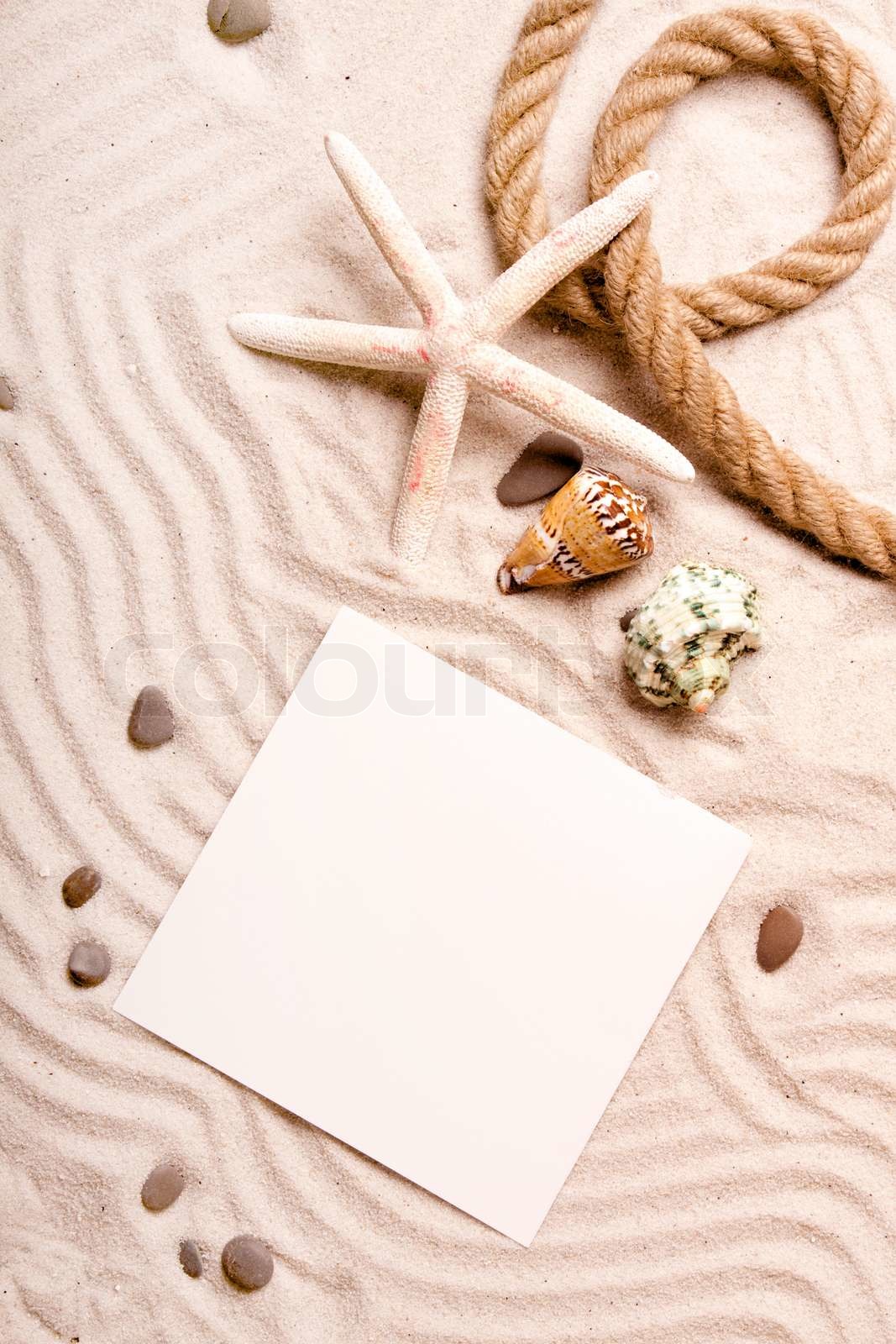 Sand and paper | Stock image | Colourbox