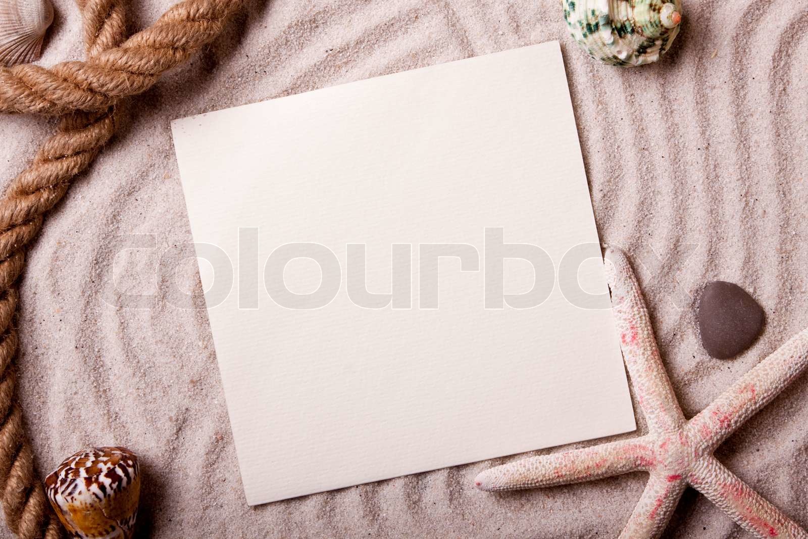 Sand and paper | Stock image | Colourbox