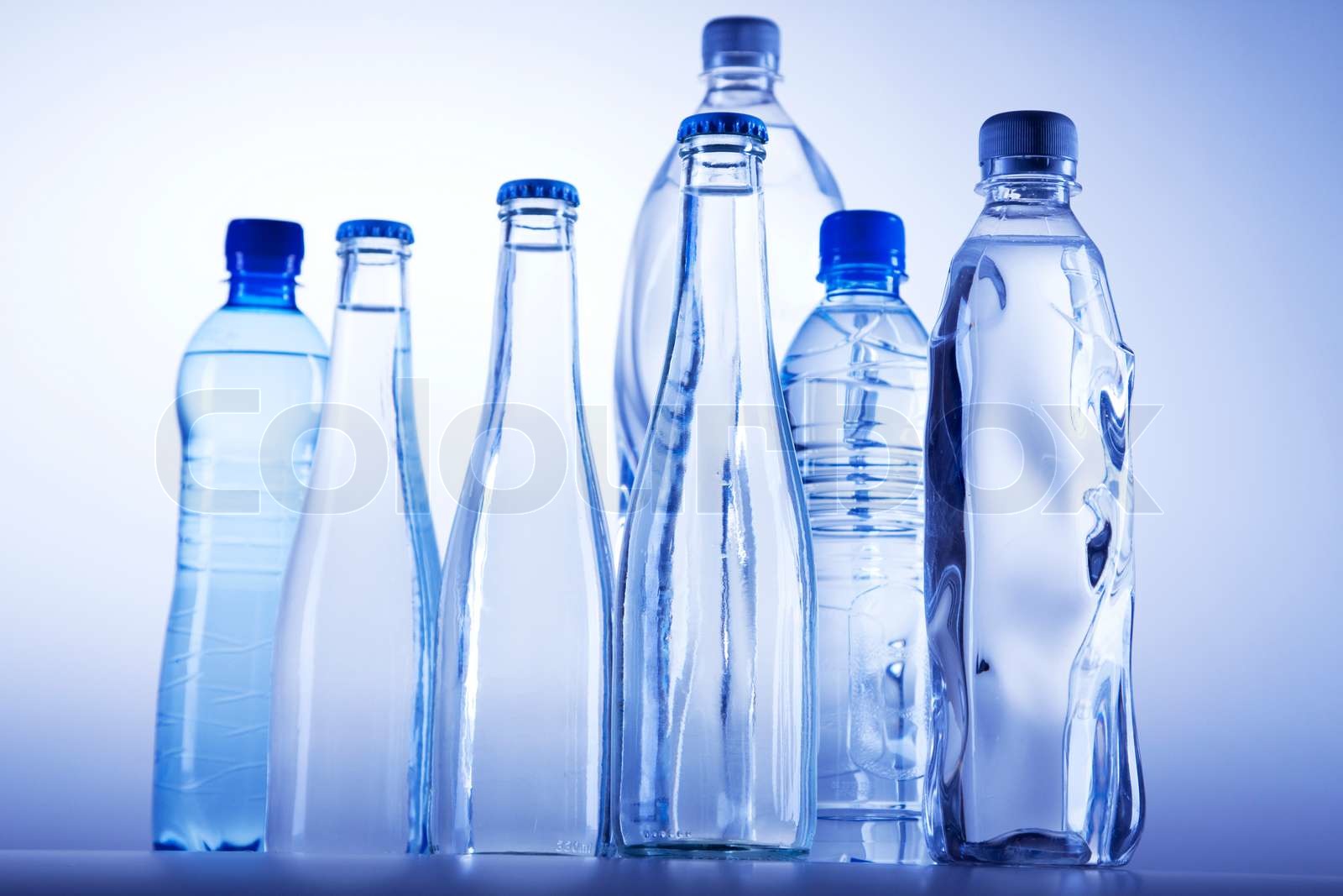 Fresh water bottles | Stock image | Colourbox