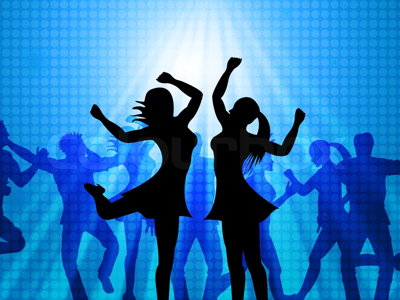 Women Dancing Represents Disco Music And Adults | Stock image | Colourbox