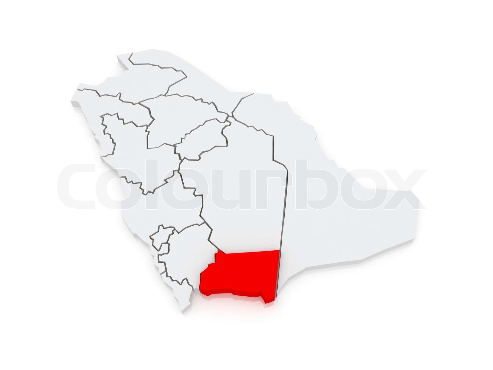 Map of Najran. Saudi Arabia. | Stock image | Colourbox