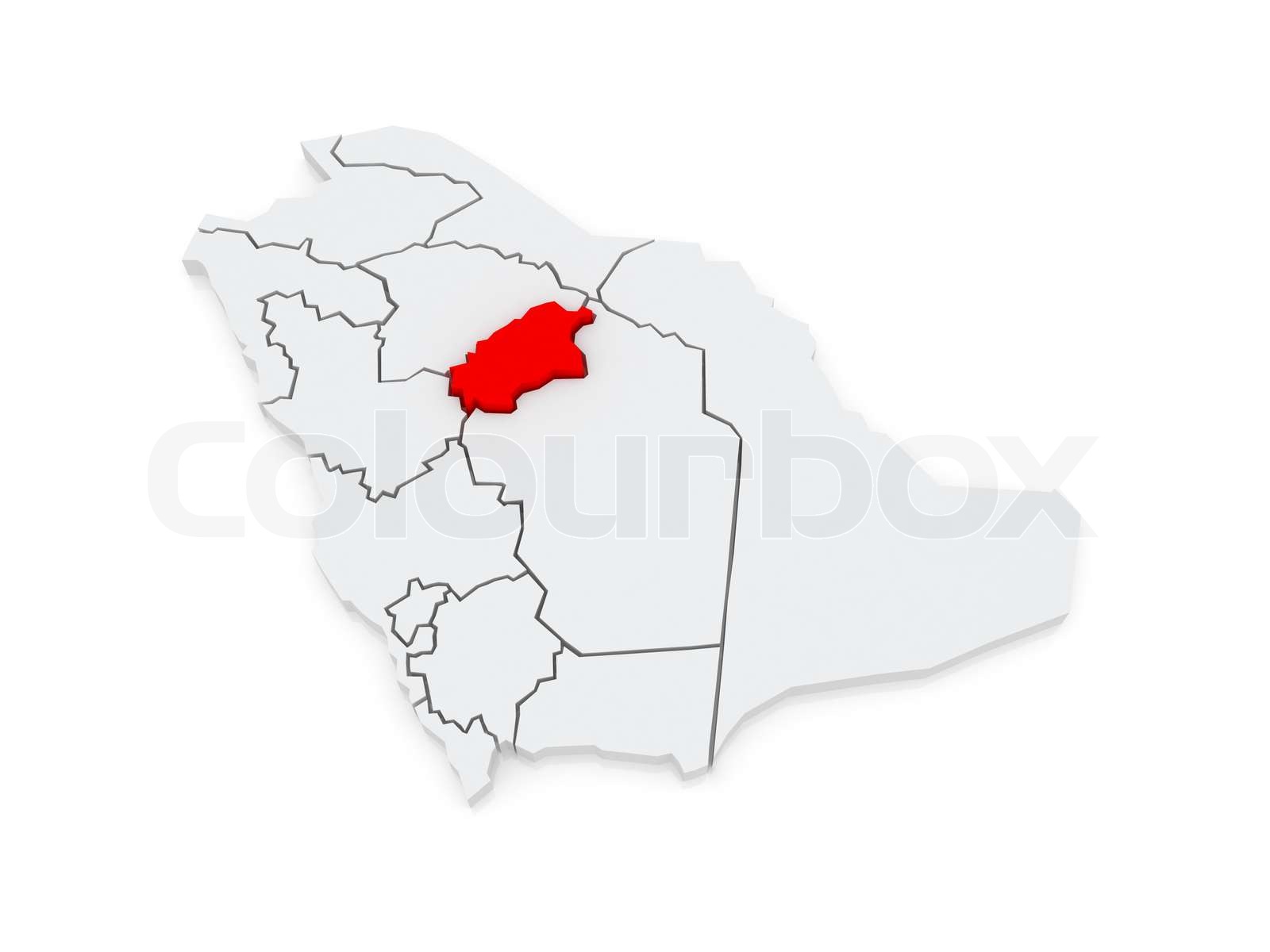 Map of Al Qasim. Saudi Arabia. | Stock image | Colourbox
