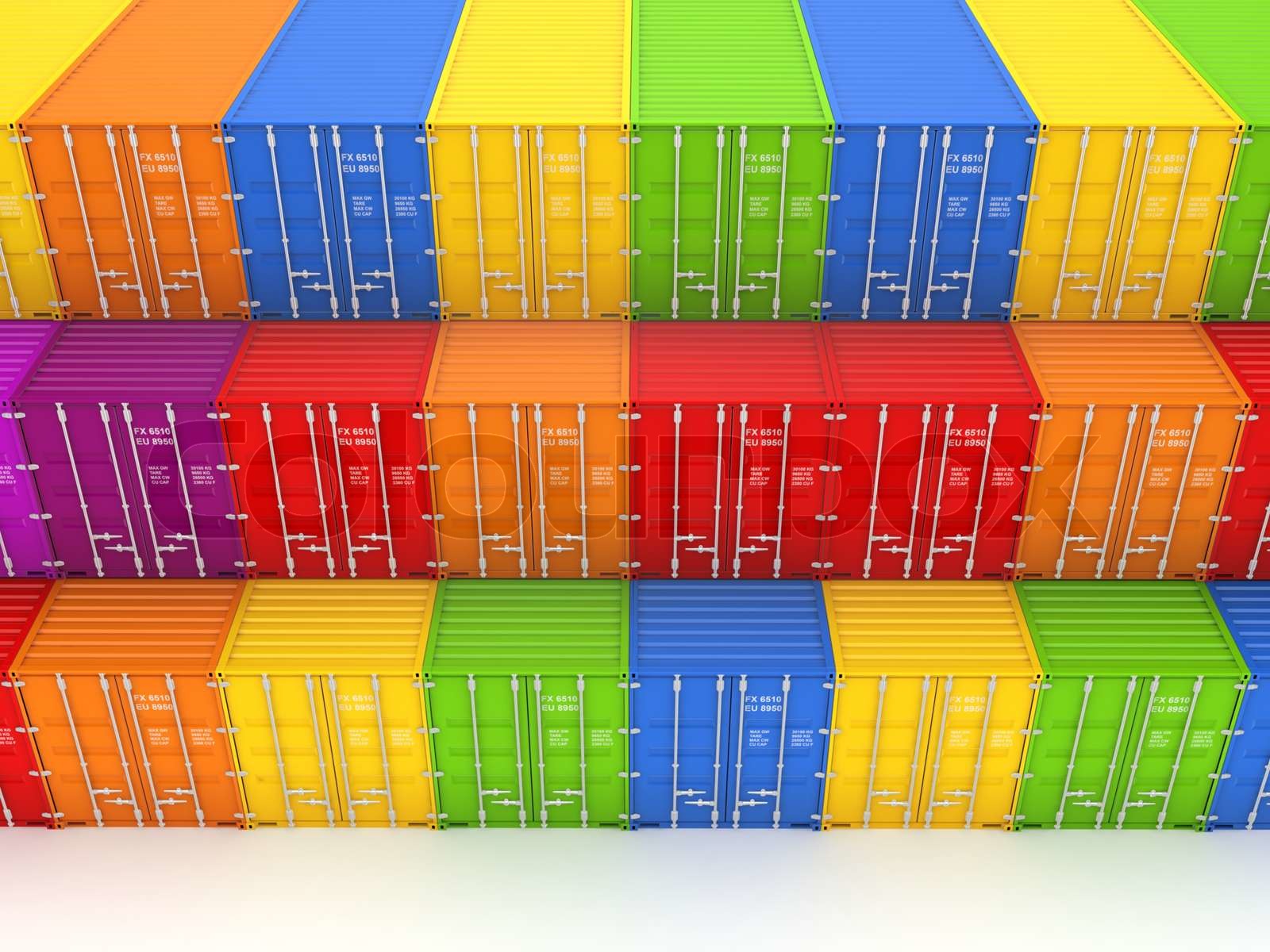 Colorful containers. | Stock image | Colourbox