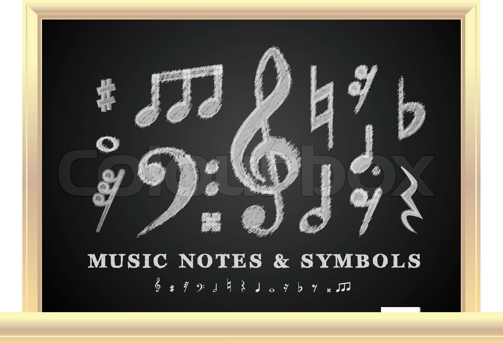 Handwritten Musical Notes Stock Vector Colourbox