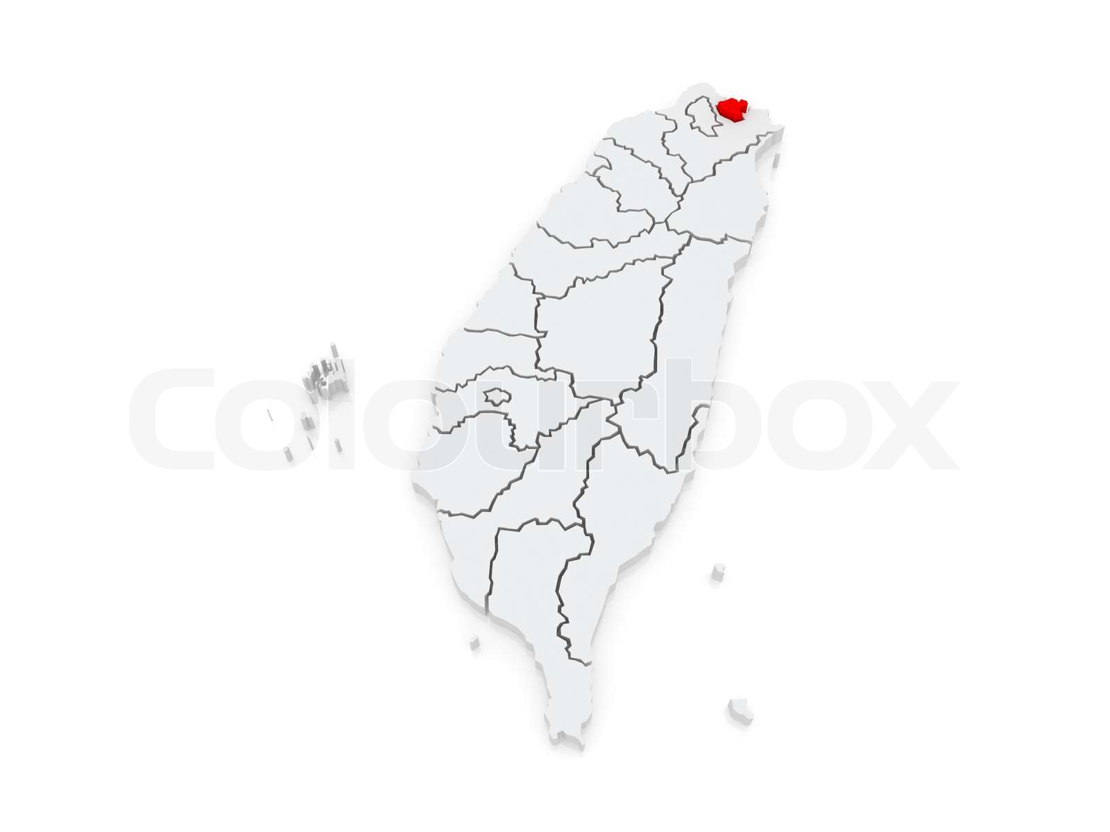 Map of Keelung City. Taiwan. | Stock image | Colourbox