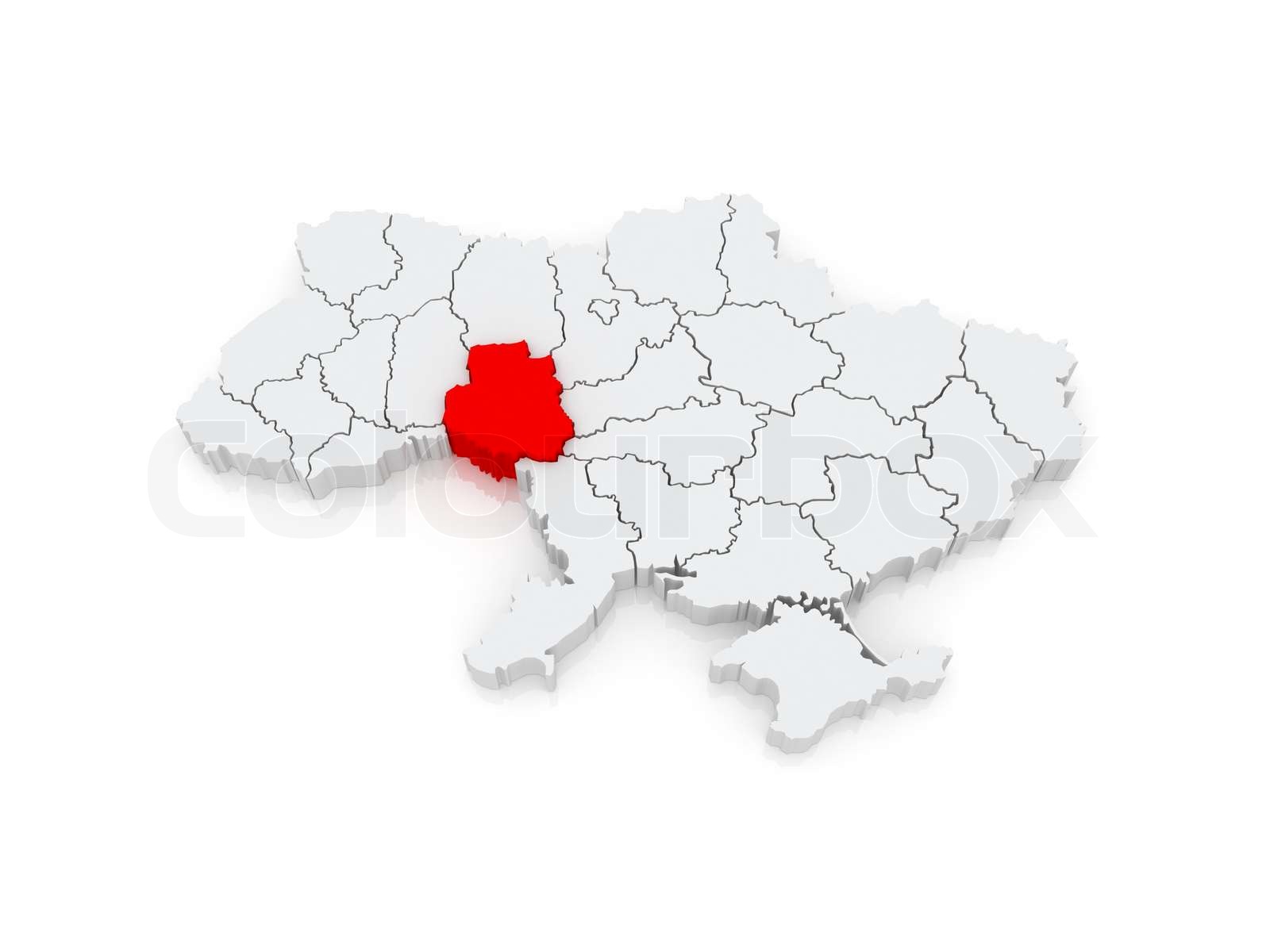 Map of Vinnytsia region. Ukraine. | Stock image | Colourbox