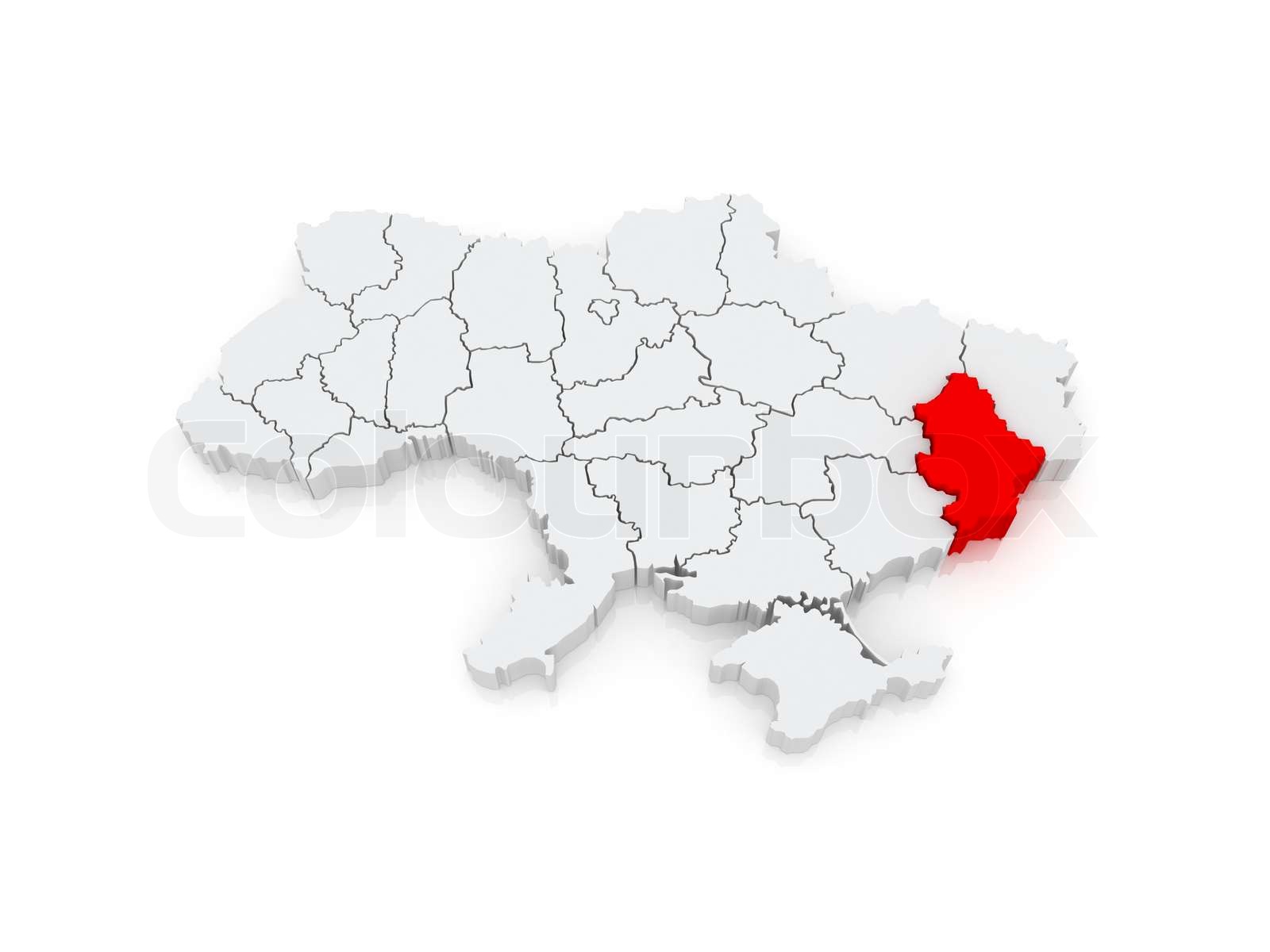 Map of Donetsk region. Ukraine. | Stock image | Colourbox