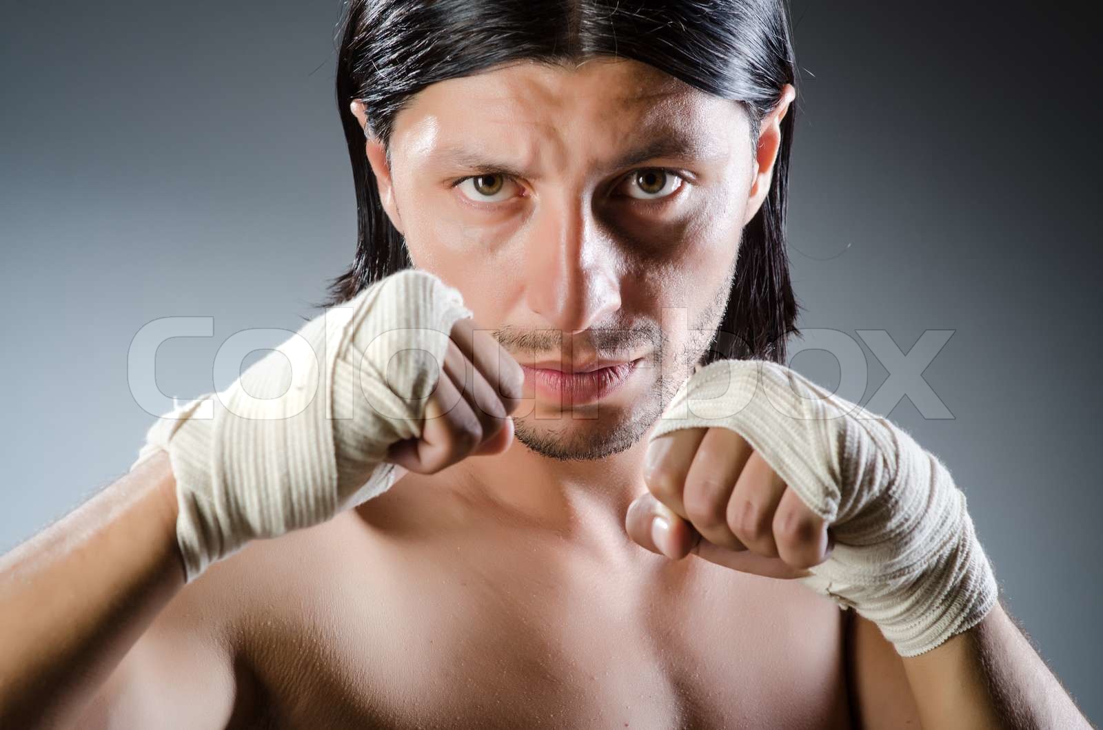 Ripped martial arts expert at training | Stock image | Colourbox