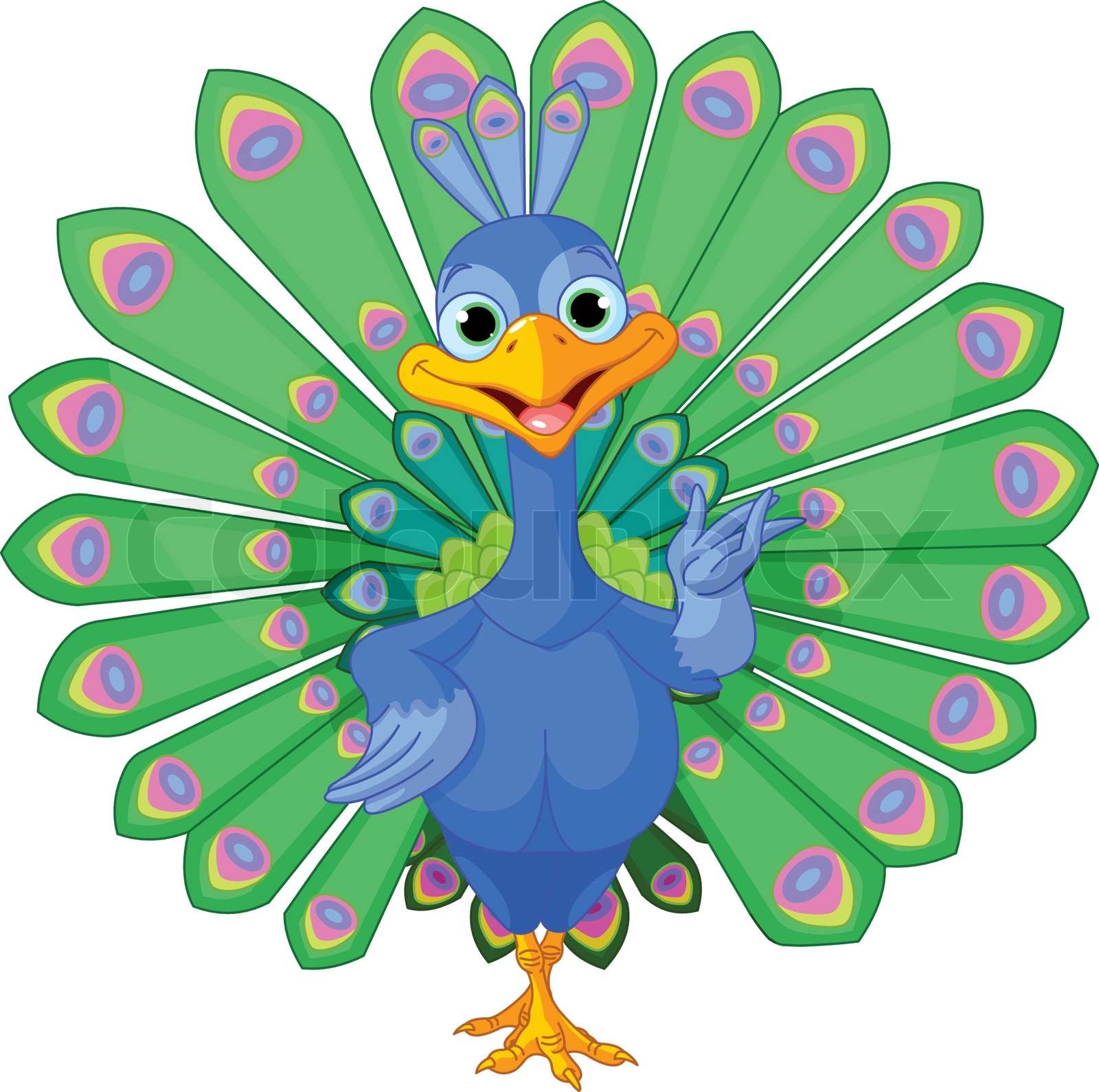 Cartoon-Pfau | Stock-Vektor | Colourbox