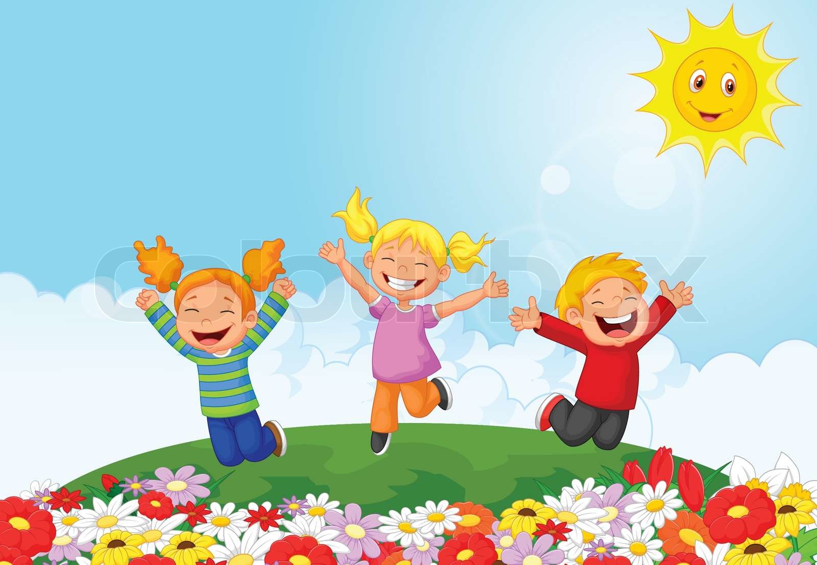 Happy kid cartoon | Stock vector | Colourbox