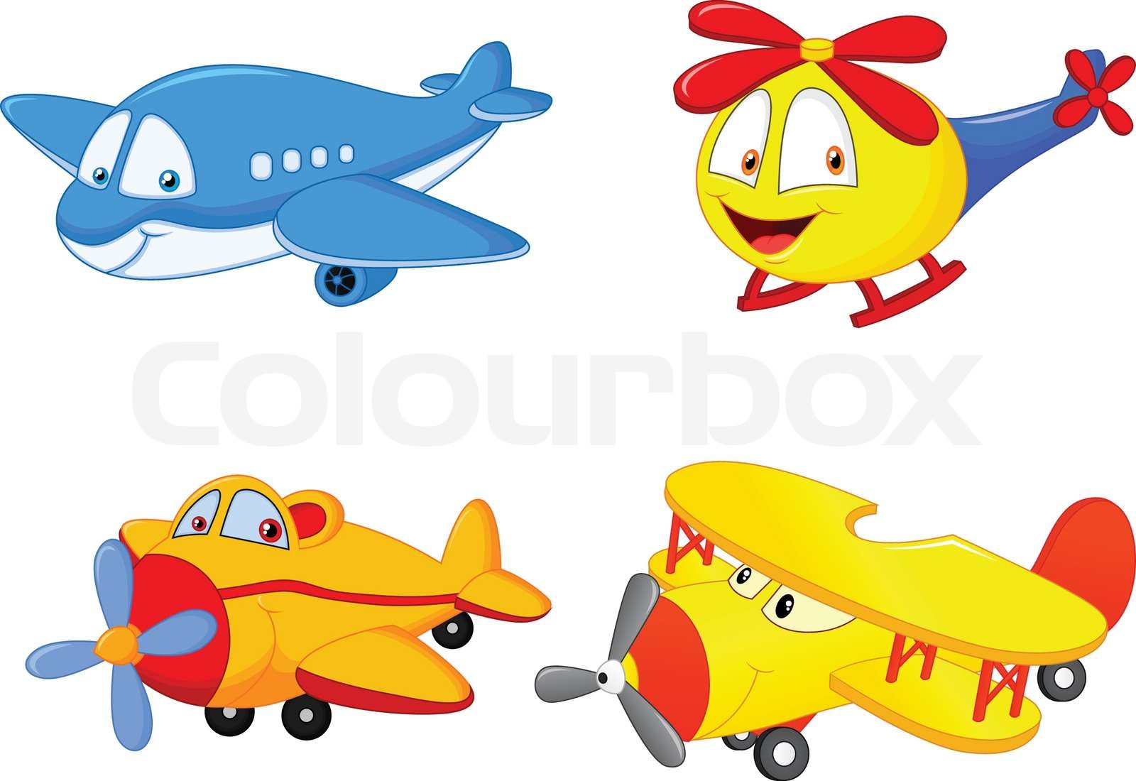 Cartoon Flugzeug | Stock-Vektor | Colourbox
