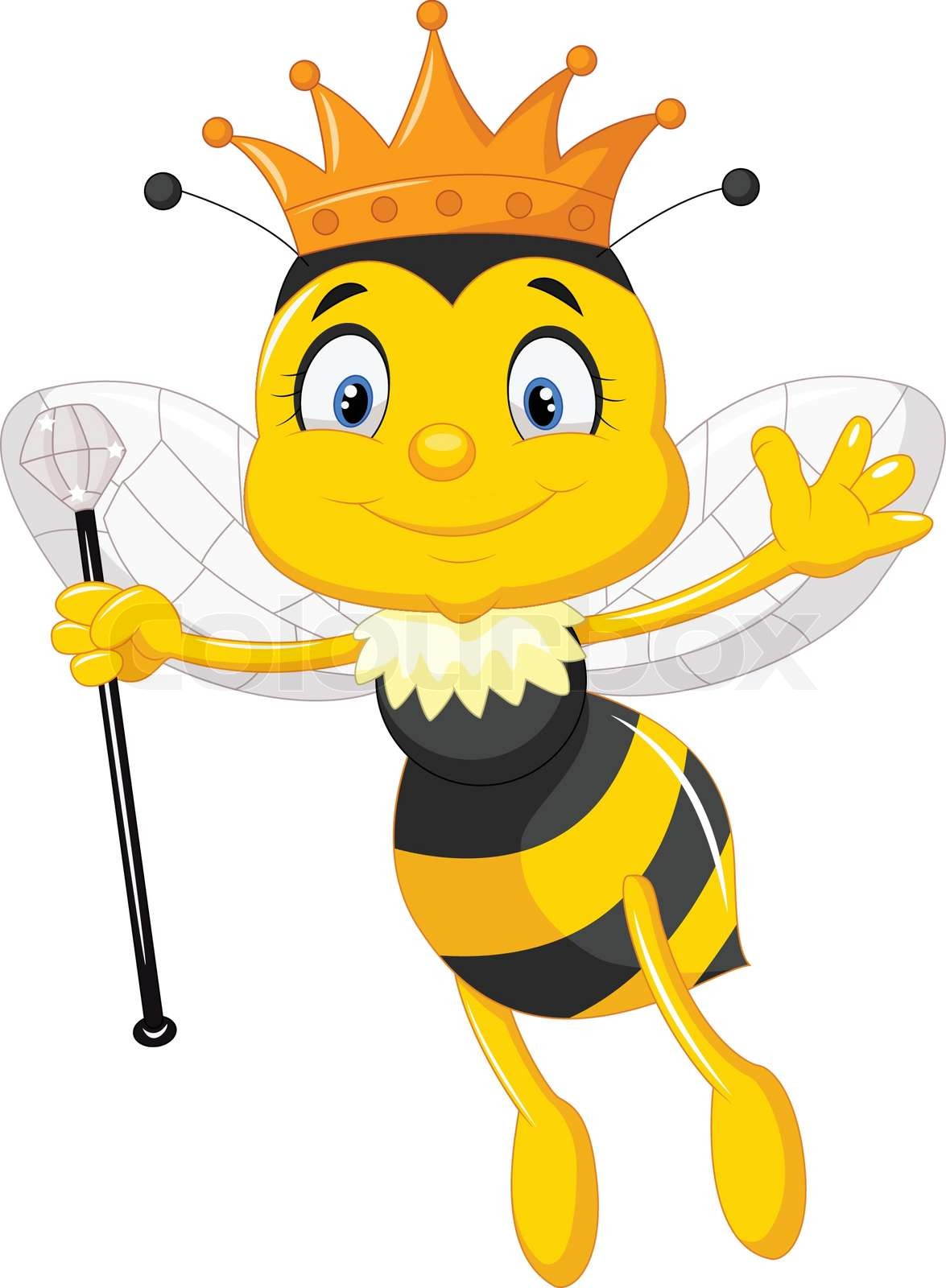 Queen bee cartoon | Stock vector | Colourbox
