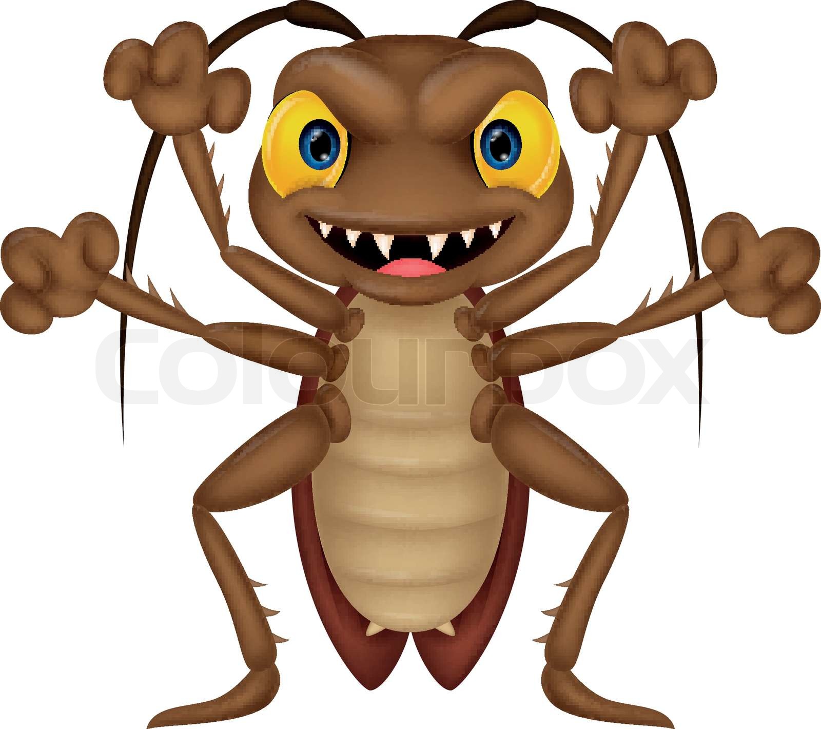 Scary cockroach cartoon | Stock vector | Colourbox