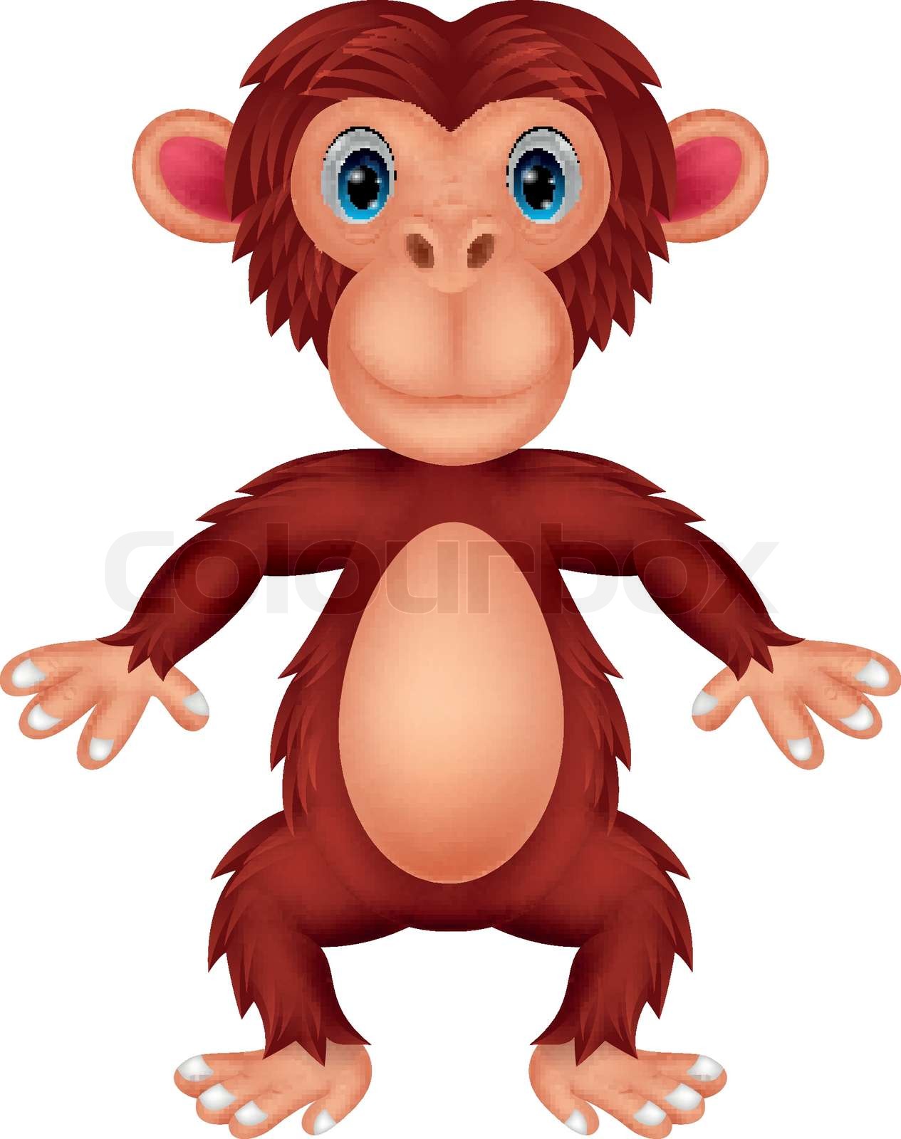 Chimpanzee cartoon | Stock vector | Colourbox