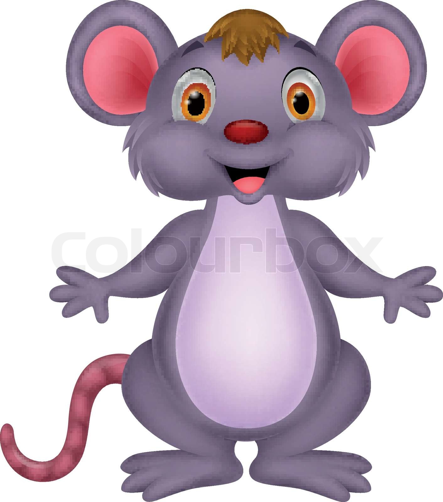 Süße Maus Cartoon Stock Vektor Colourbox
