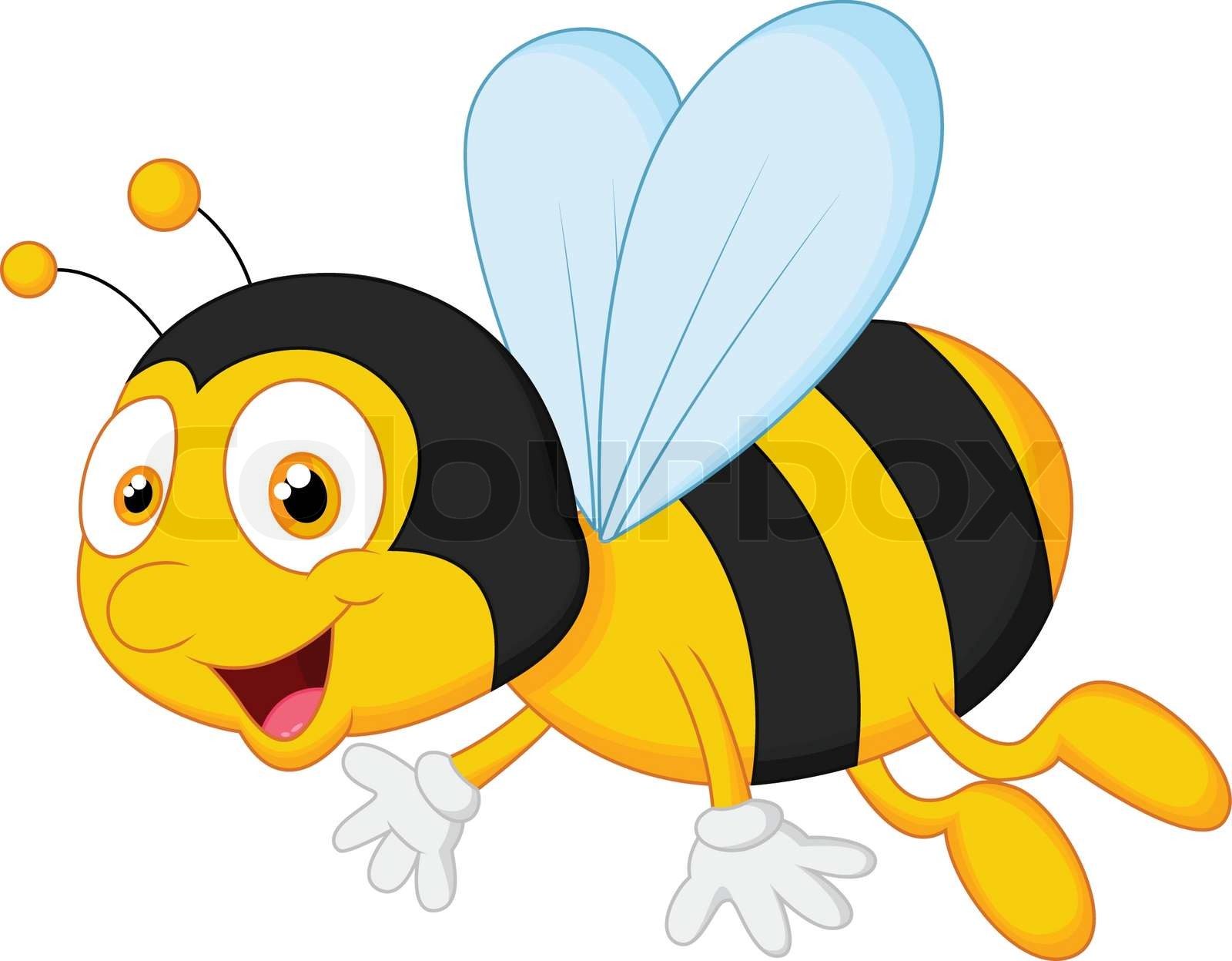 Cartoon Bumble Bee Flying