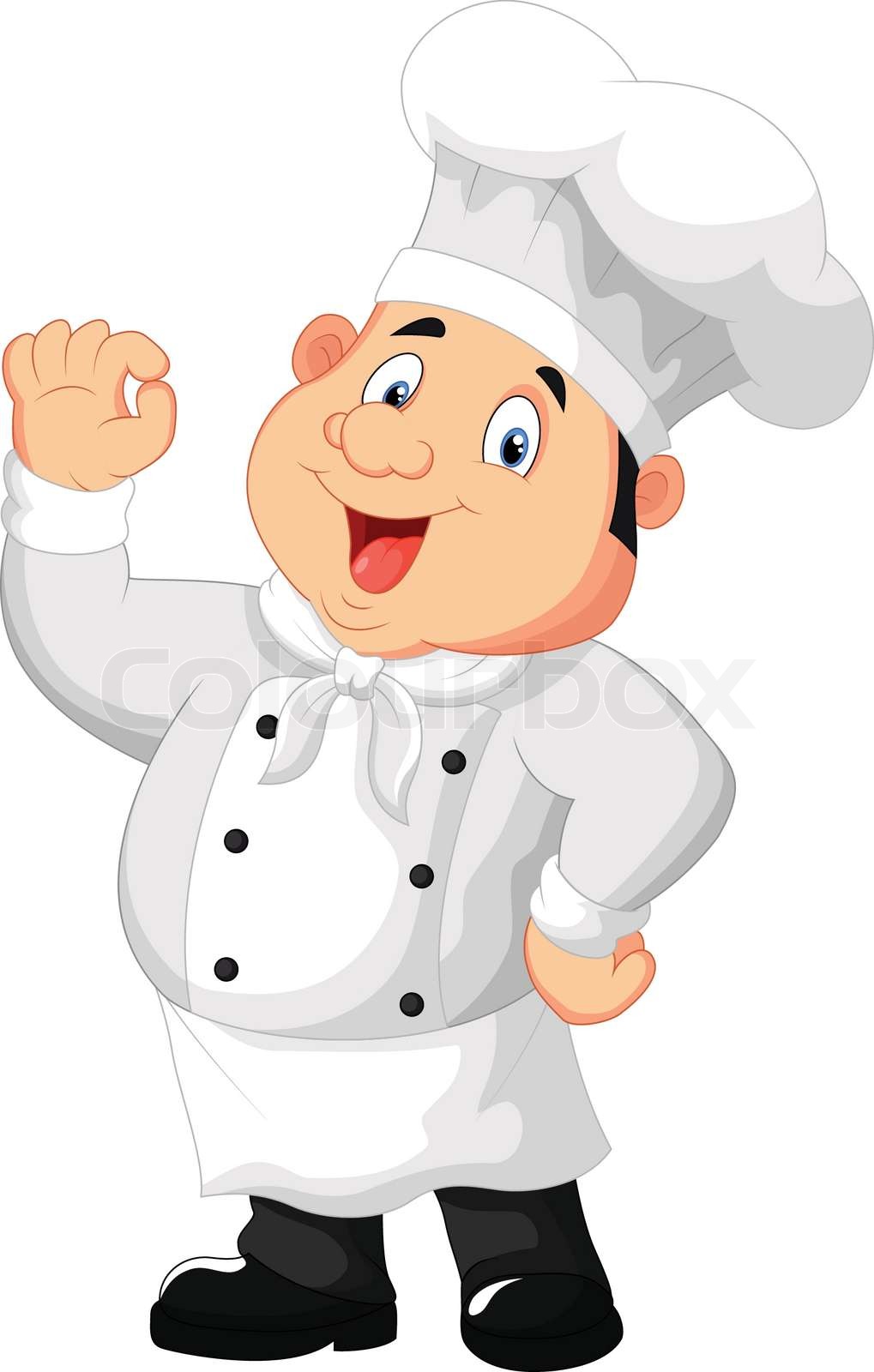 Cartoon Gourmet Chef geben ein gut Zeichen | Stock-Vektor | Colourbox