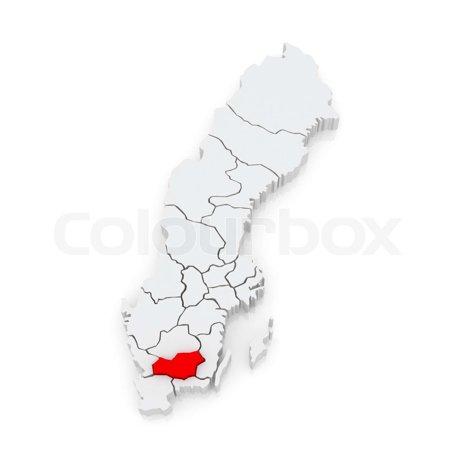 Map of Vaxjo. Sweden. | Stock image | Colourbox