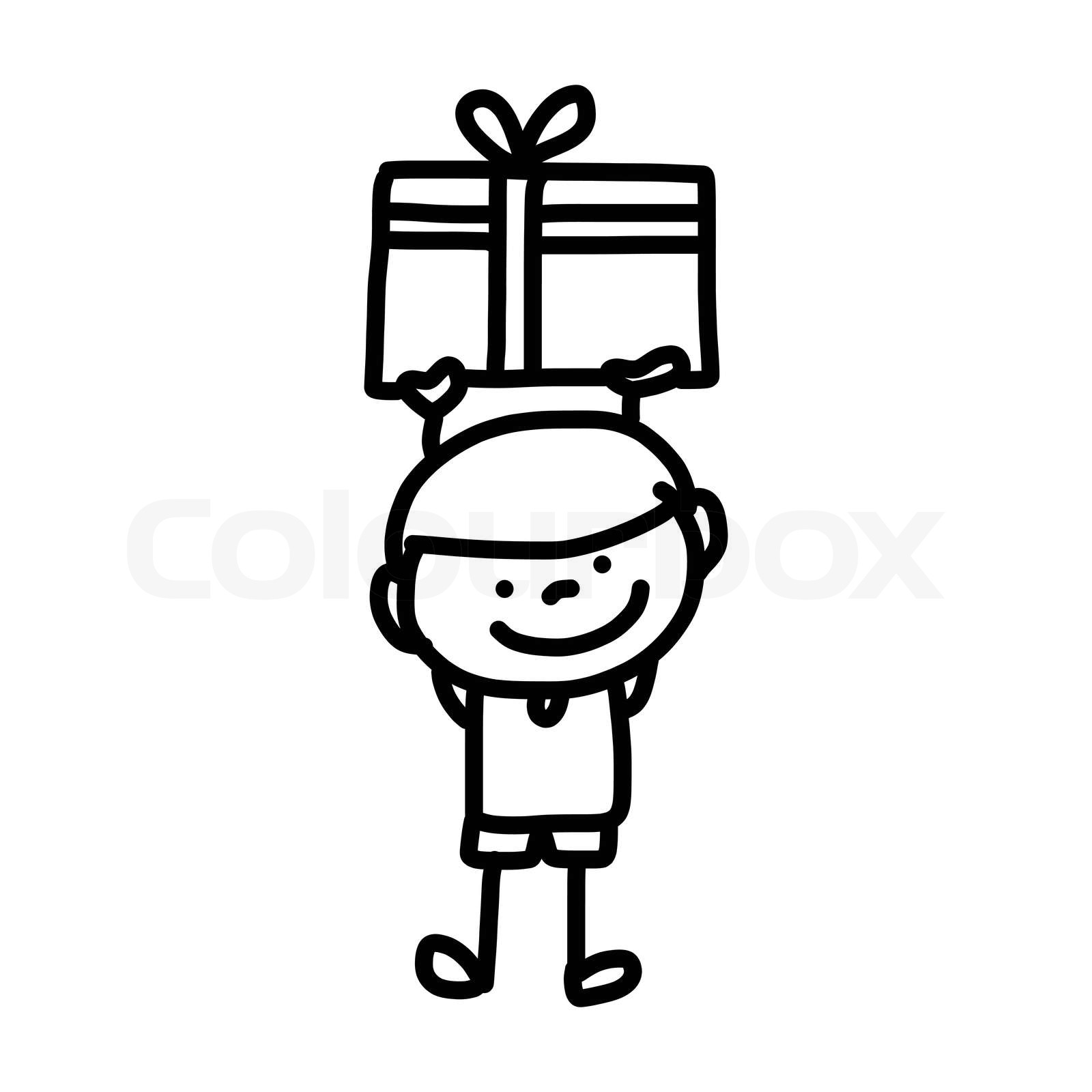 hand drawing cartoon birthday | Stock vector | Colourbox