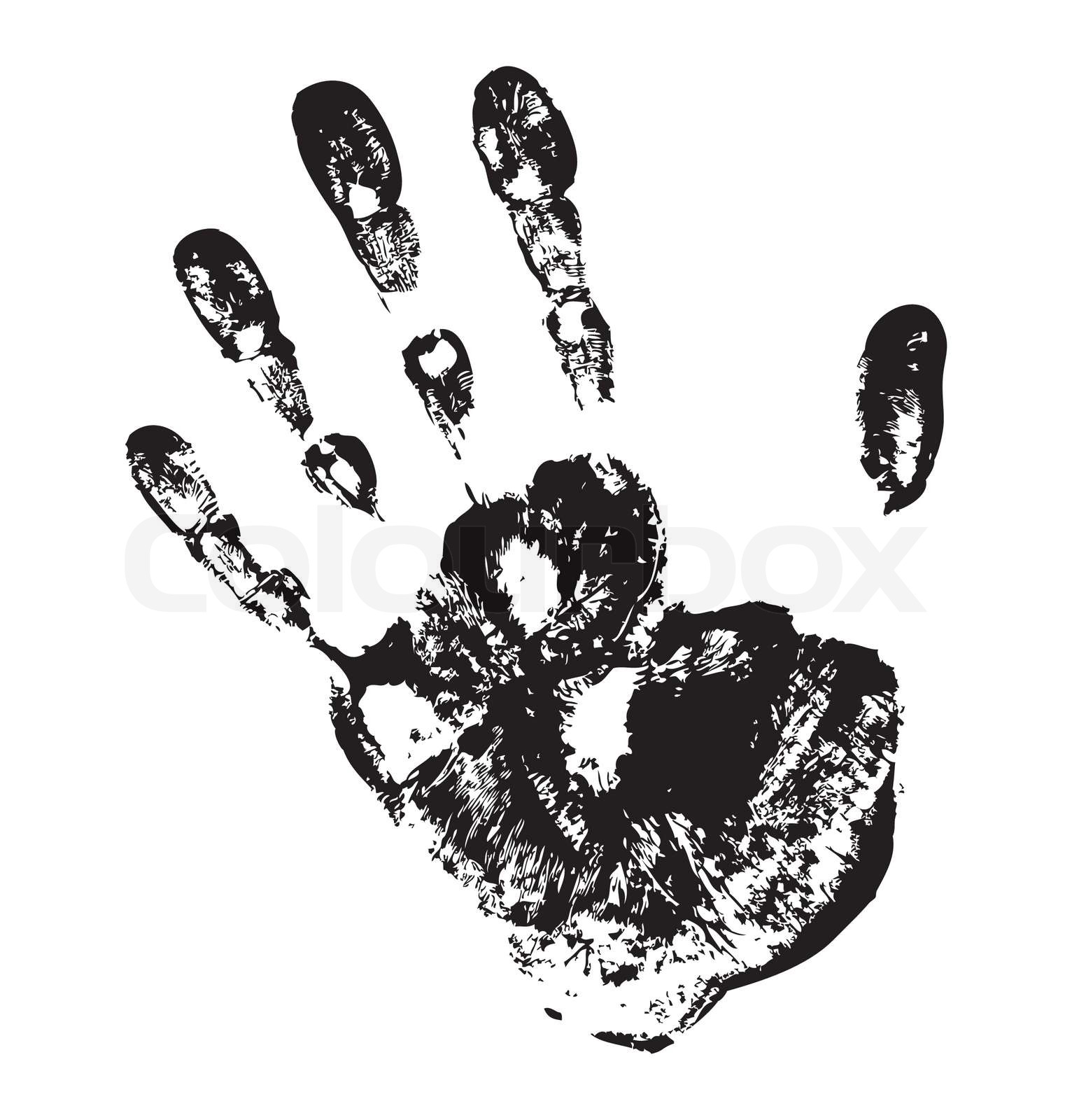 Black Print of hand | Stock vector | Colourbox