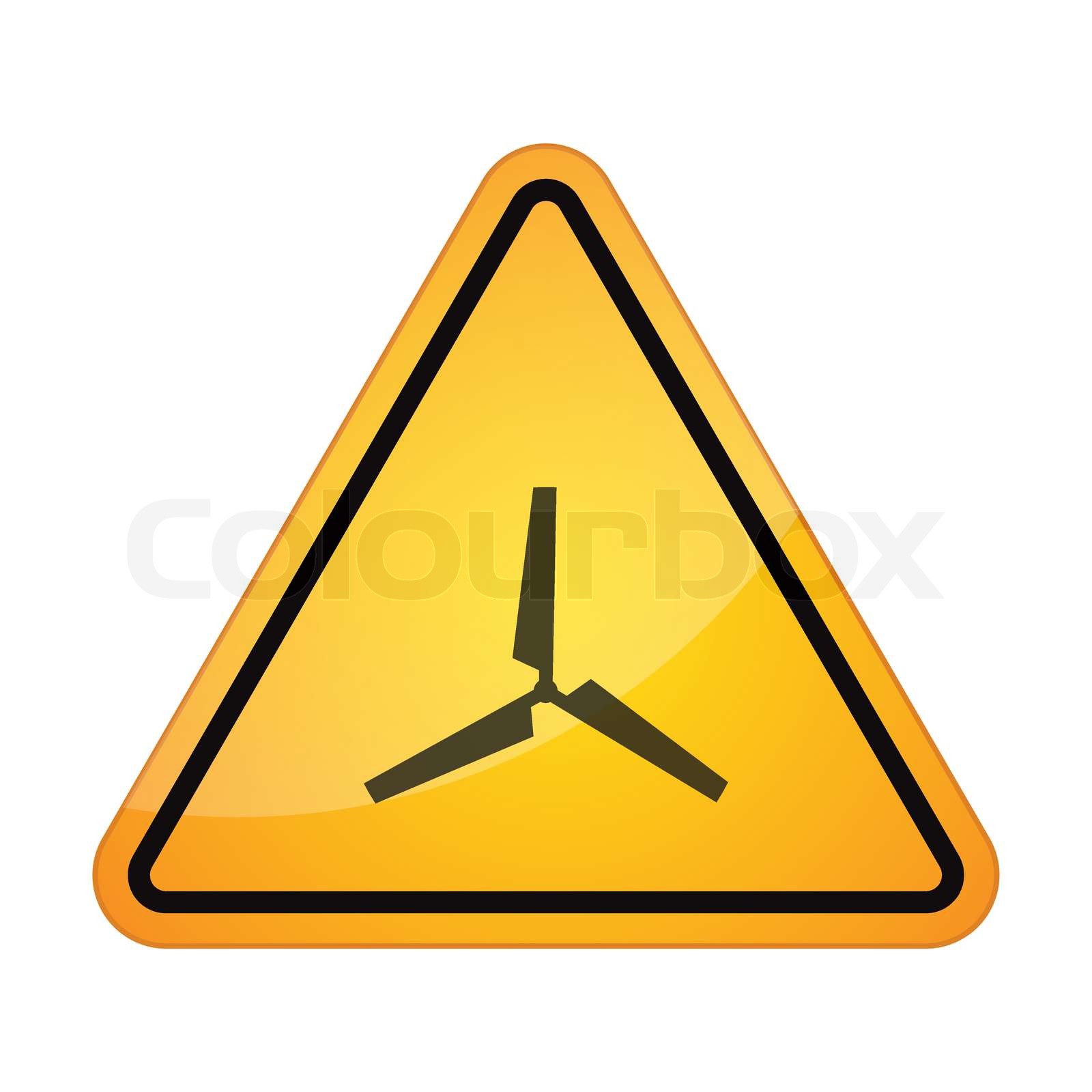 Danger sign with a propeller | Stock vector | Colourbox