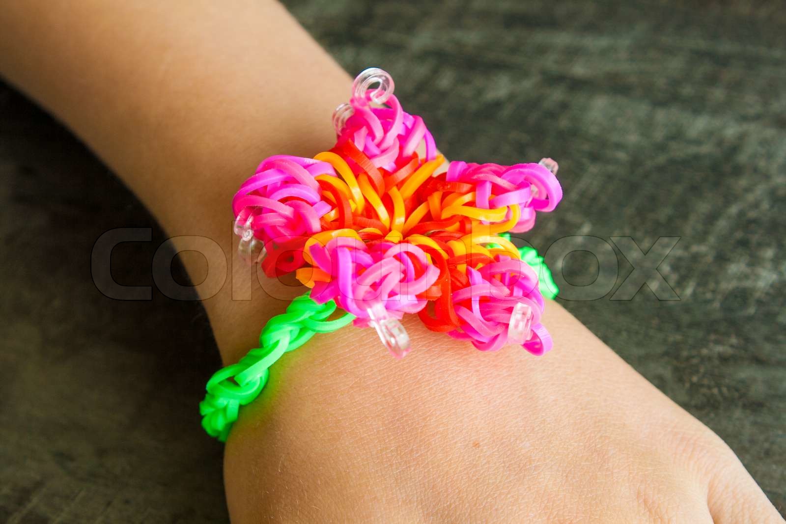 Rainbow Loom Flower Bracelet
