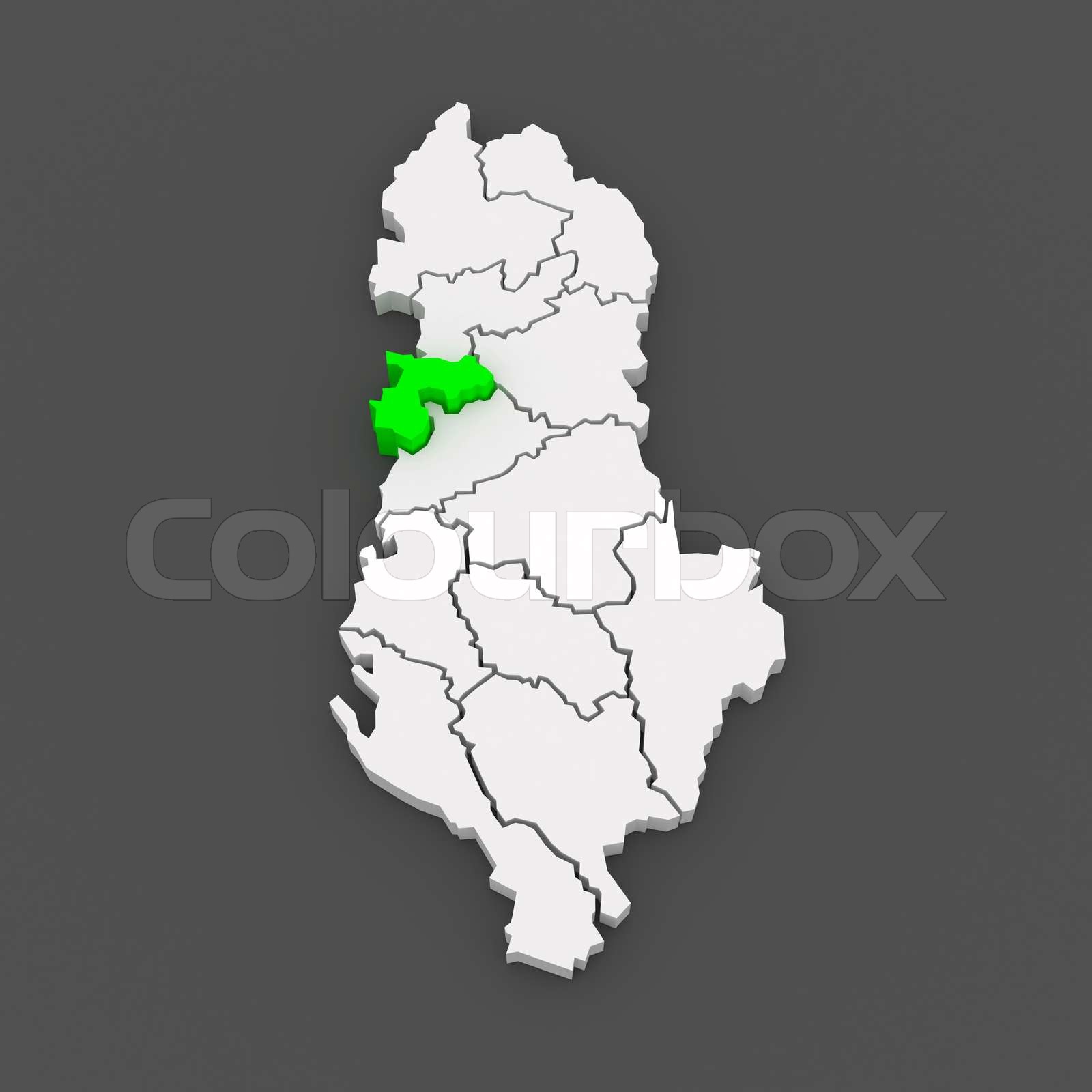 Map of Durres. Albania. | Stock image | Colourbox