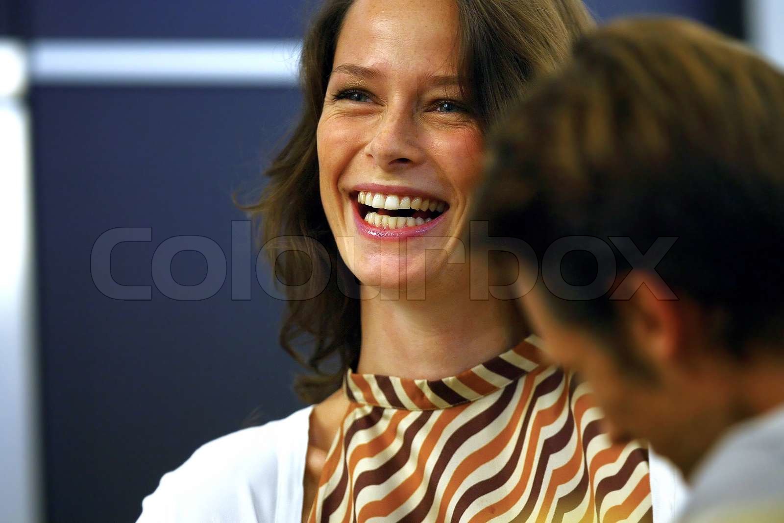 Blond beautiful woman face lokj | Stock image | Colourbox